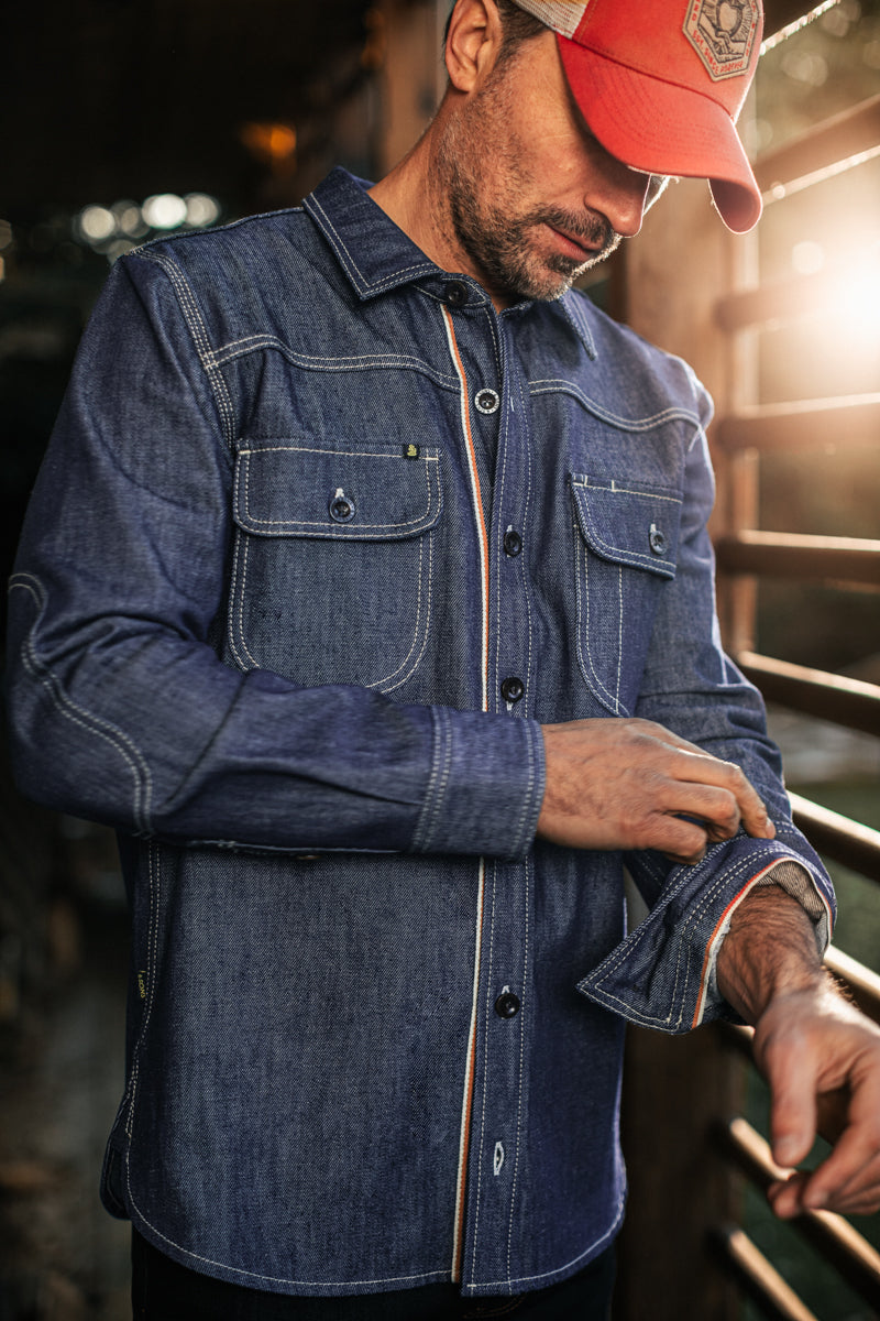 &SONS Cassidy Denim Shirt Indigo - Borderfree