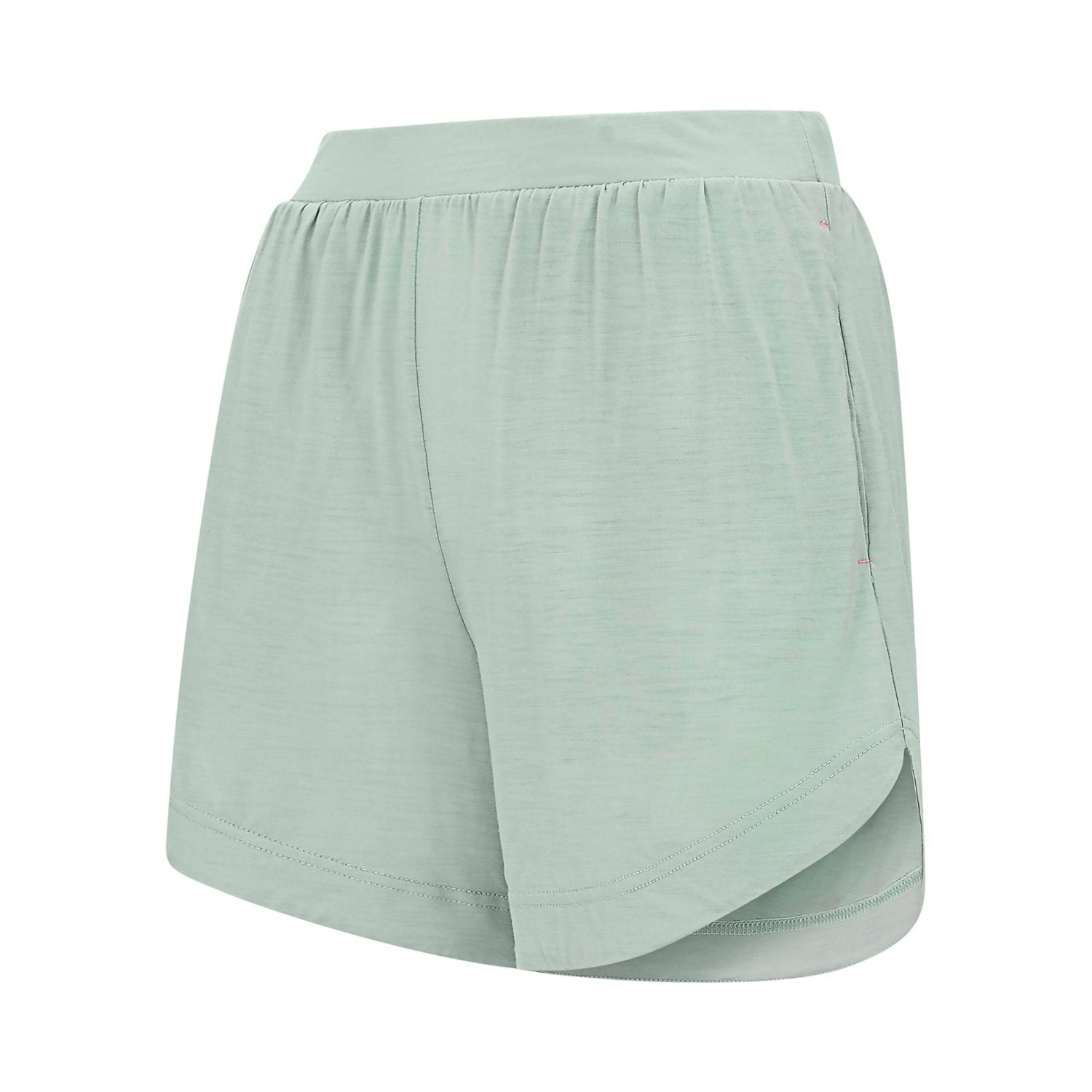 Womens Merino Shorts, Sage Green - Borderfree