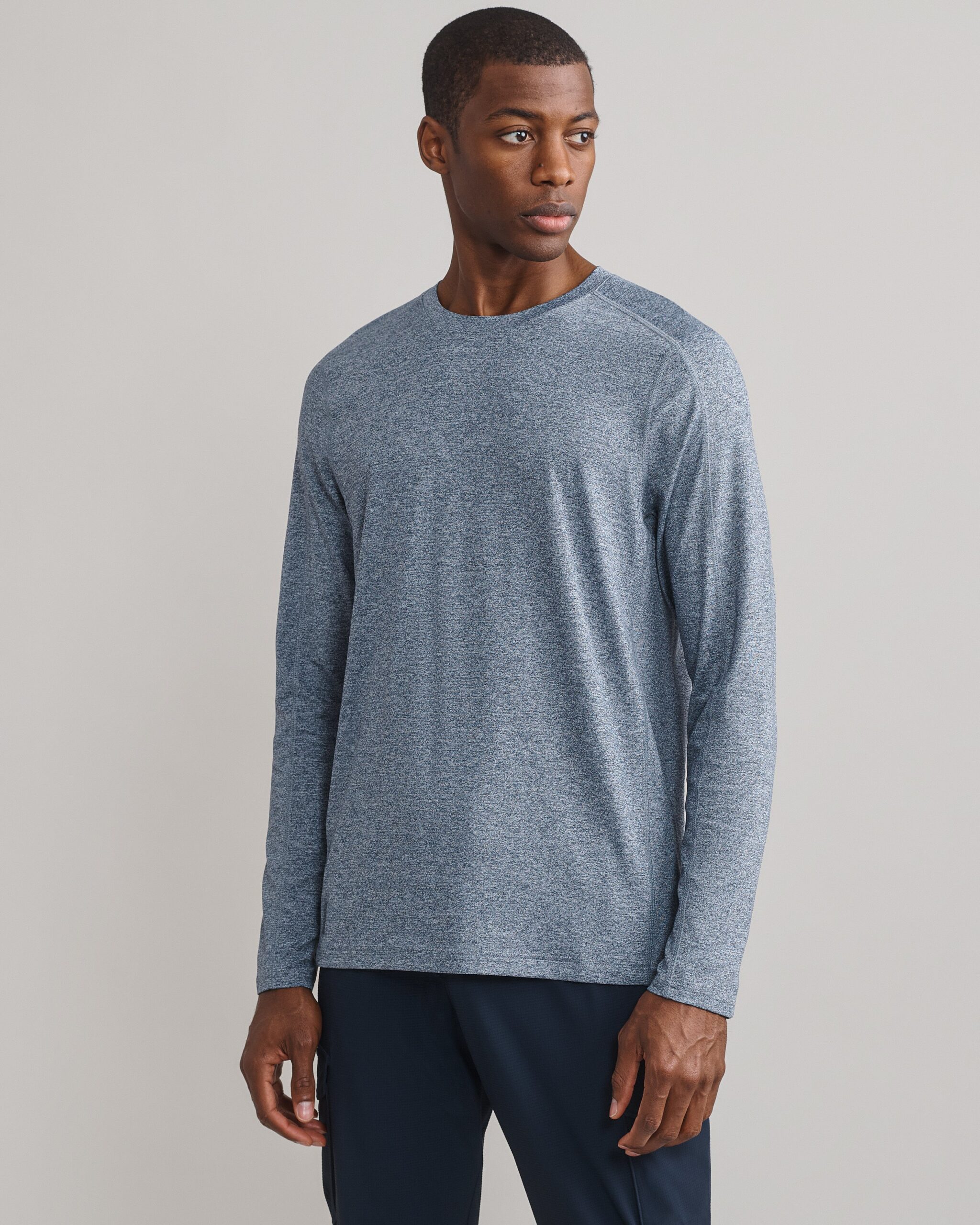 Invictus Training Long Sleeve - True Navy Heather - Borderfree