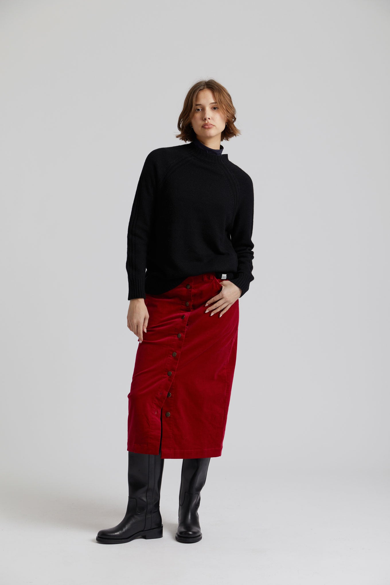 ISABEL - Organic Cotton Skirt Cherry - Borderfree