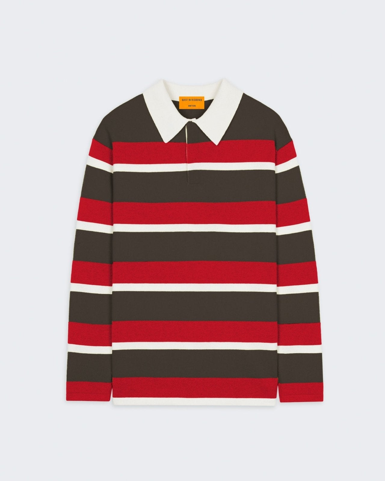 Striped Rugby - Chestnut/True Red Stripe - Borderfree