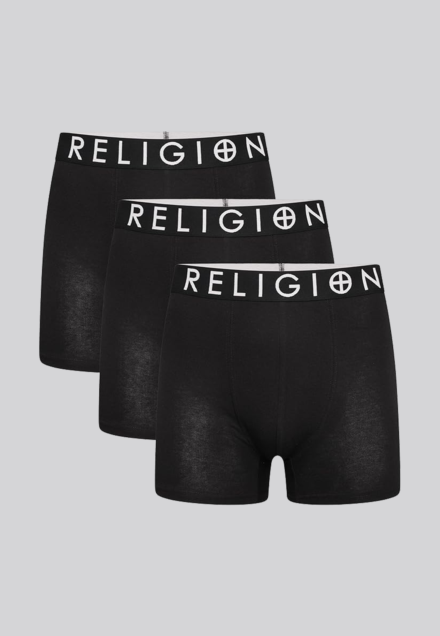 RELIGION BOXERS 3 PACK BLACK - Borderfree