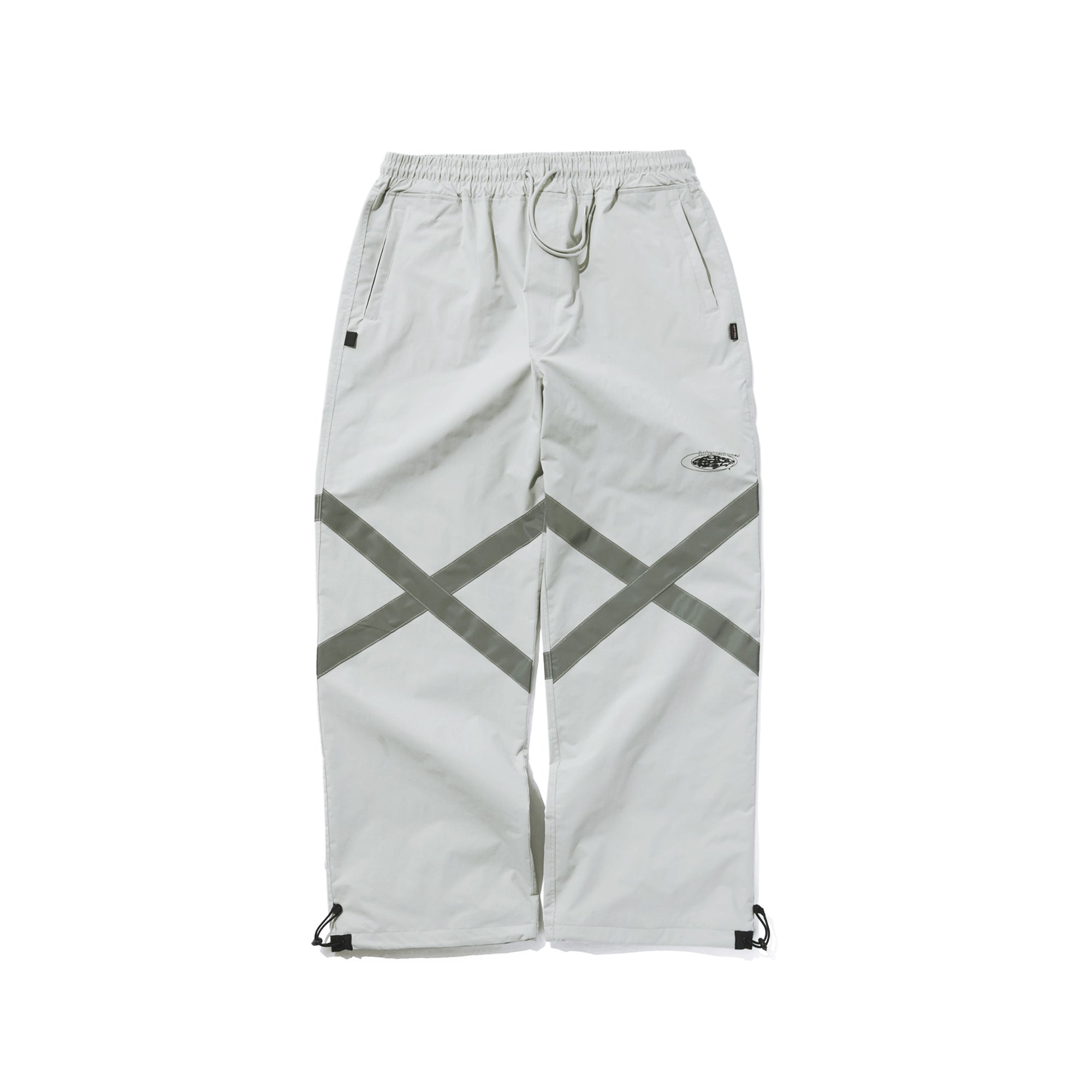 ORIGINAL POT-X REFLECTIVE WIDE TRACK PANTS GRAY - Borderfree