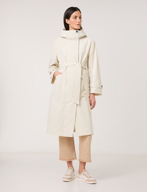 Trench coat with a concealed front placket, 46 - Borderfree