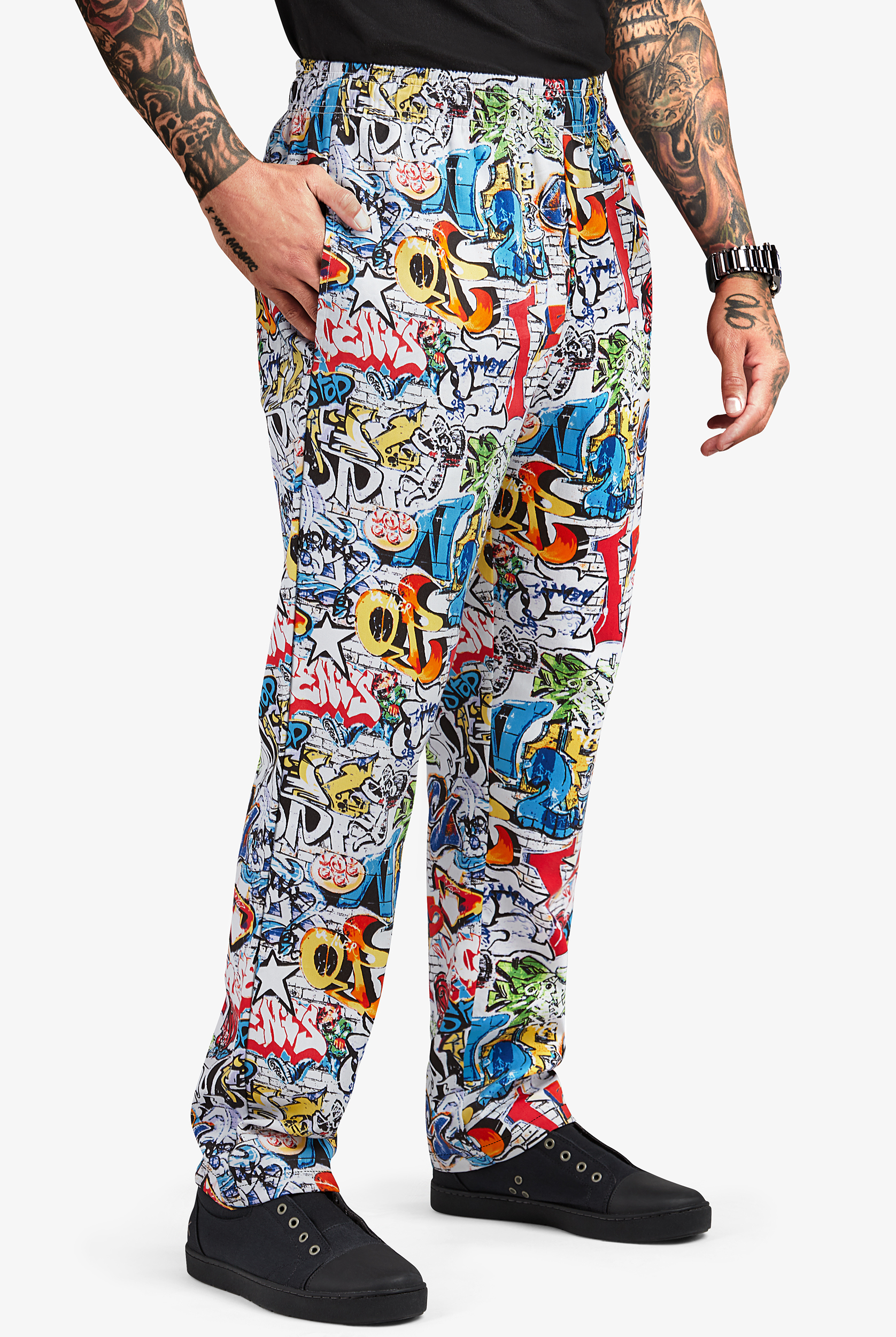Chef Pants for Men | Chef Uniforms UA CHEF™ Graffiti Men's 4-Pocket ...