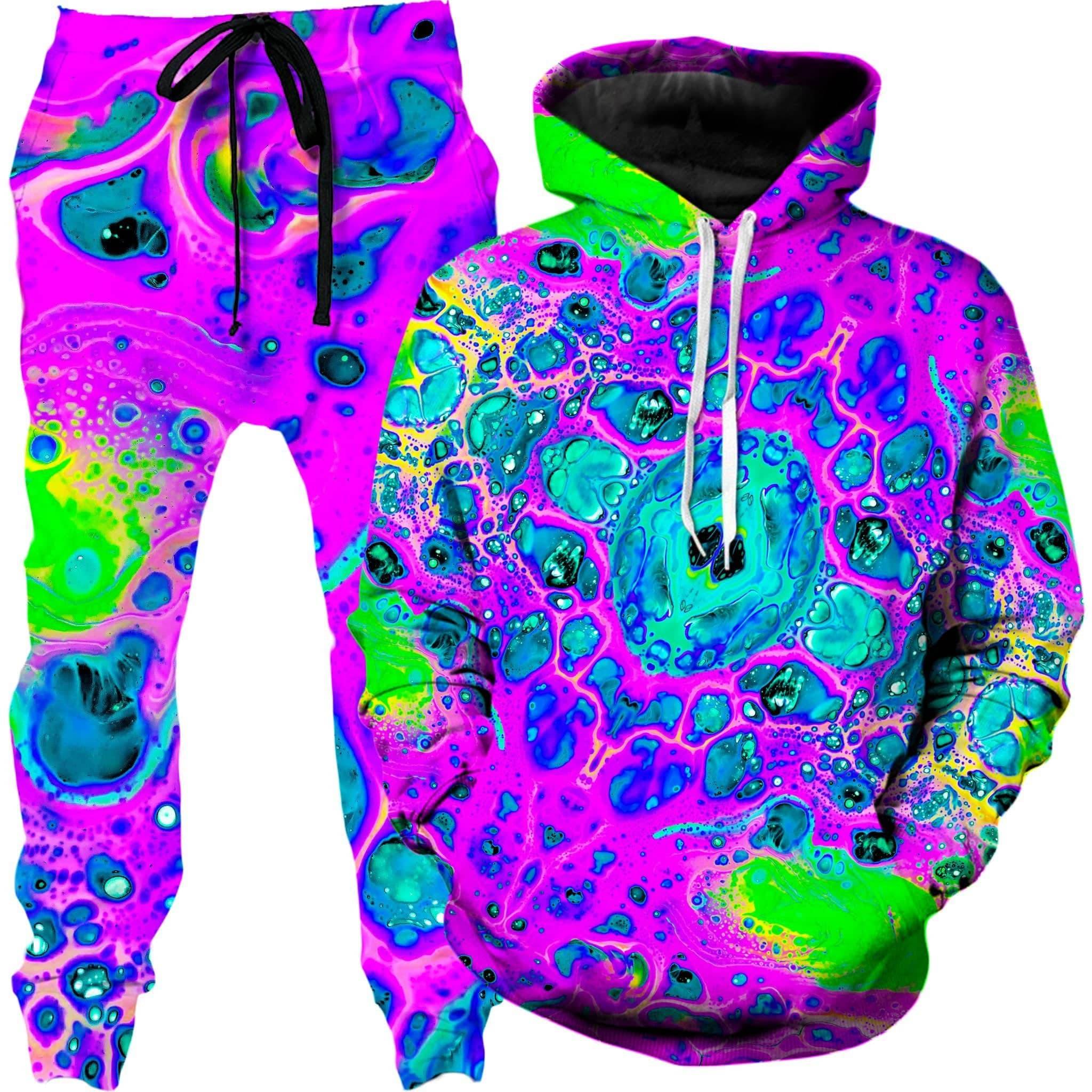 Neon Drip Hoodie and Joggers Combo - Borderfree