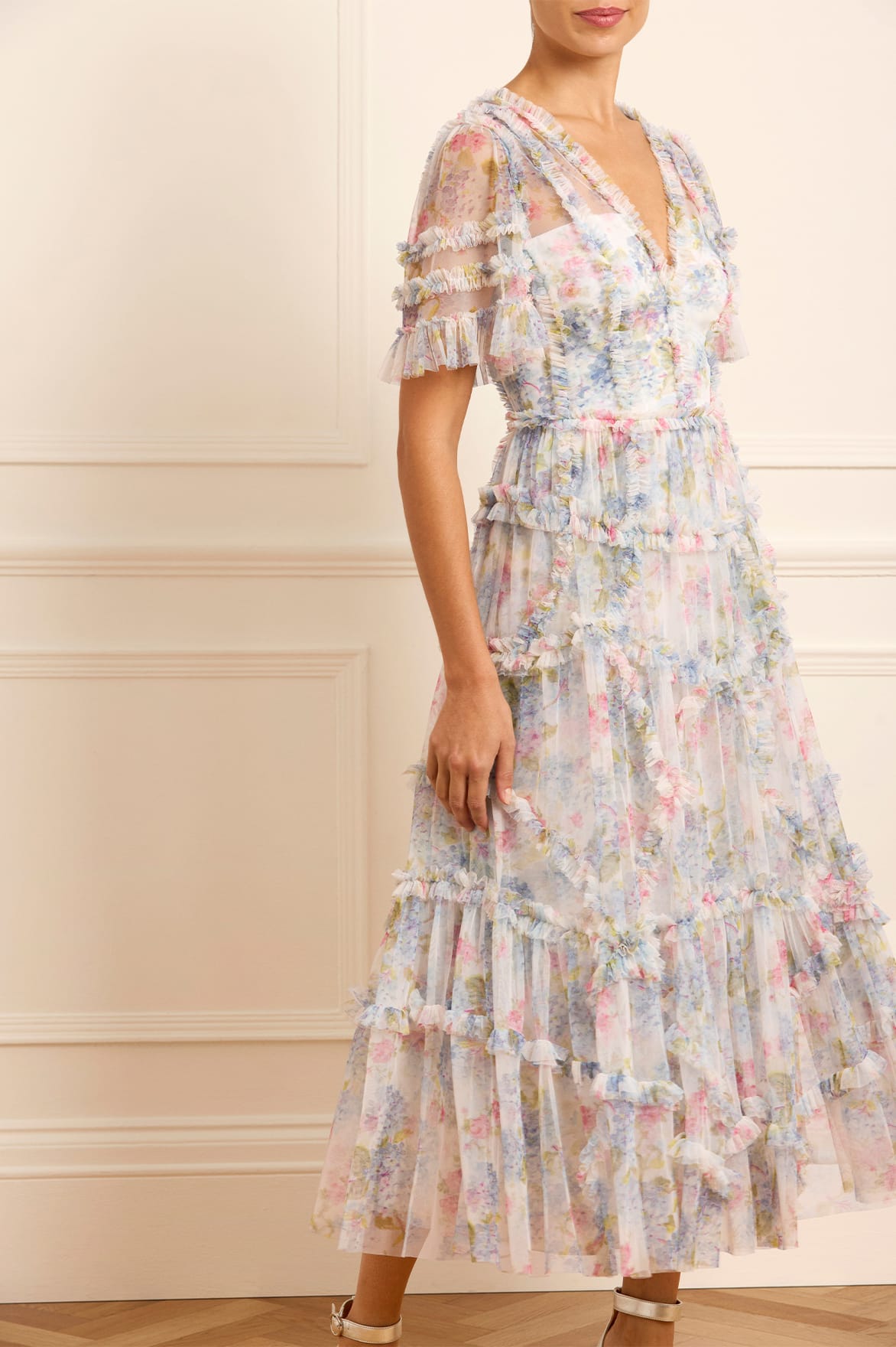 Hydrangea Ruffle Ballerina Dress - Borderfree