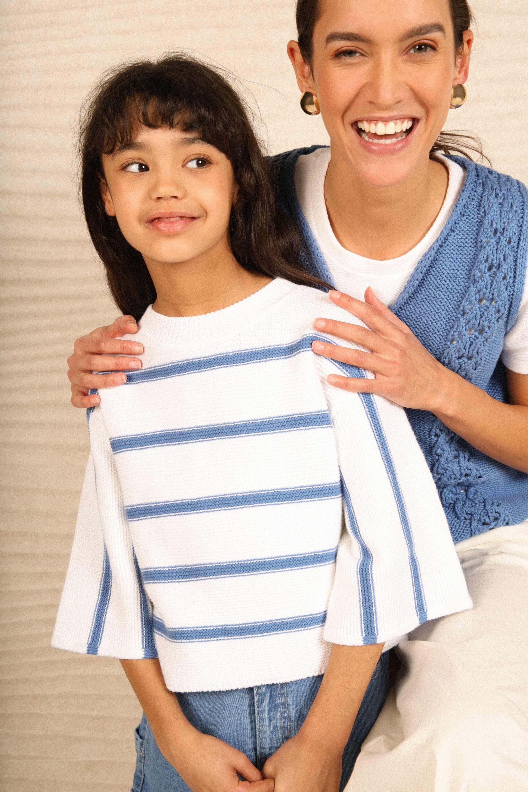 Jumper wide sleeves bui WHITE STRIPE - Borderfree