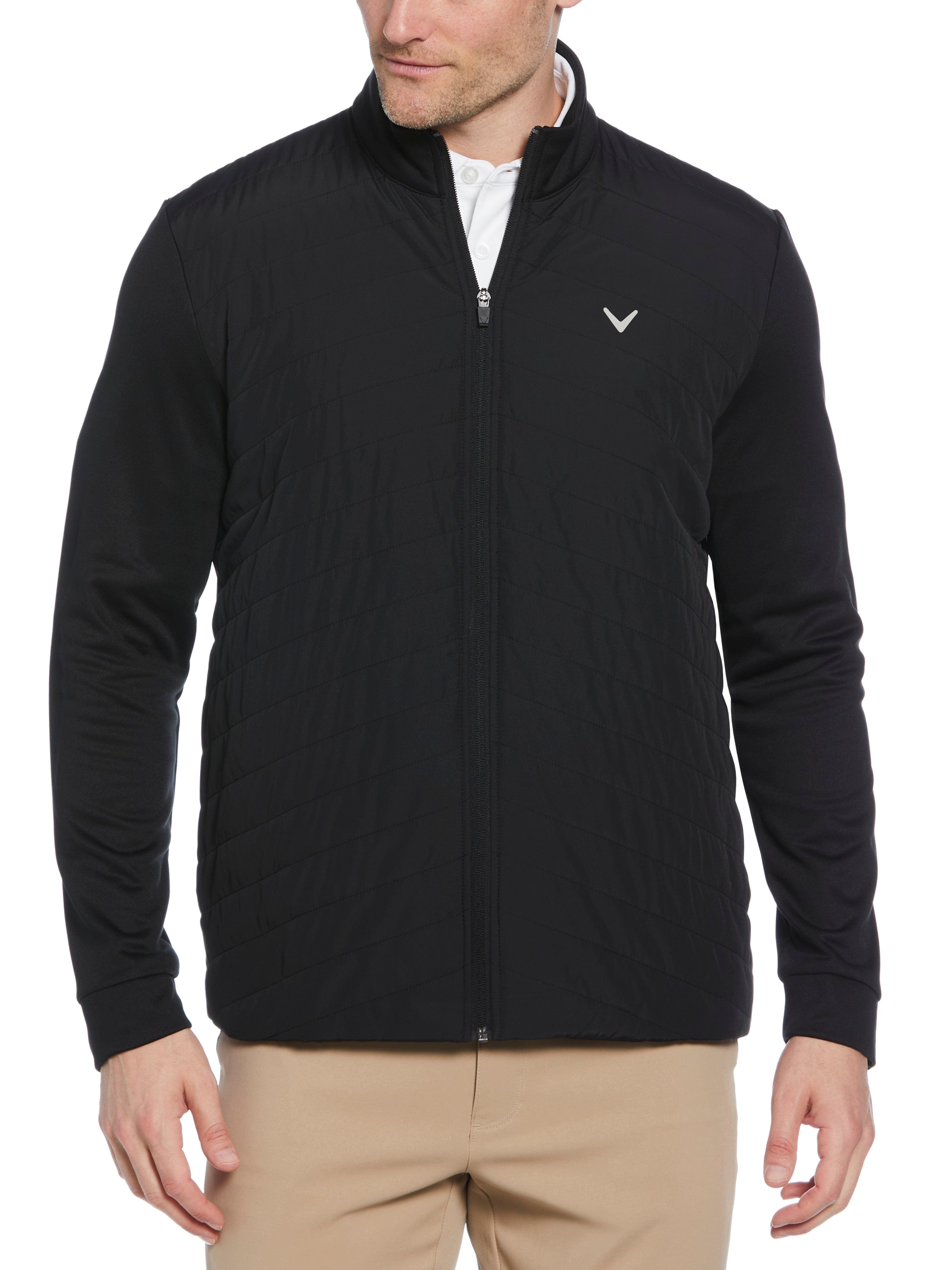 Mens Quilted Puffer Full Zip Golf Jacket - Borderfree