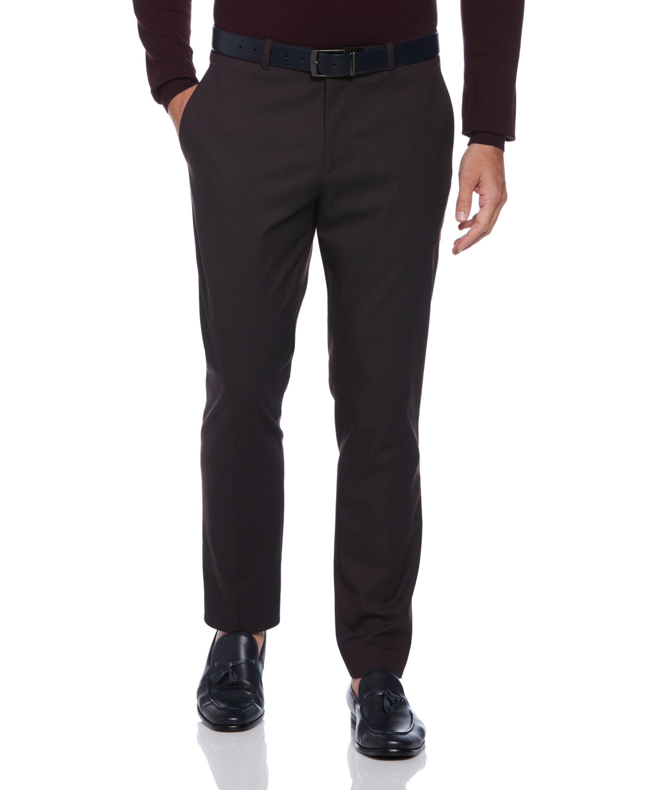 Slim Fit Stretch Washable Suit Pant - Borderfree