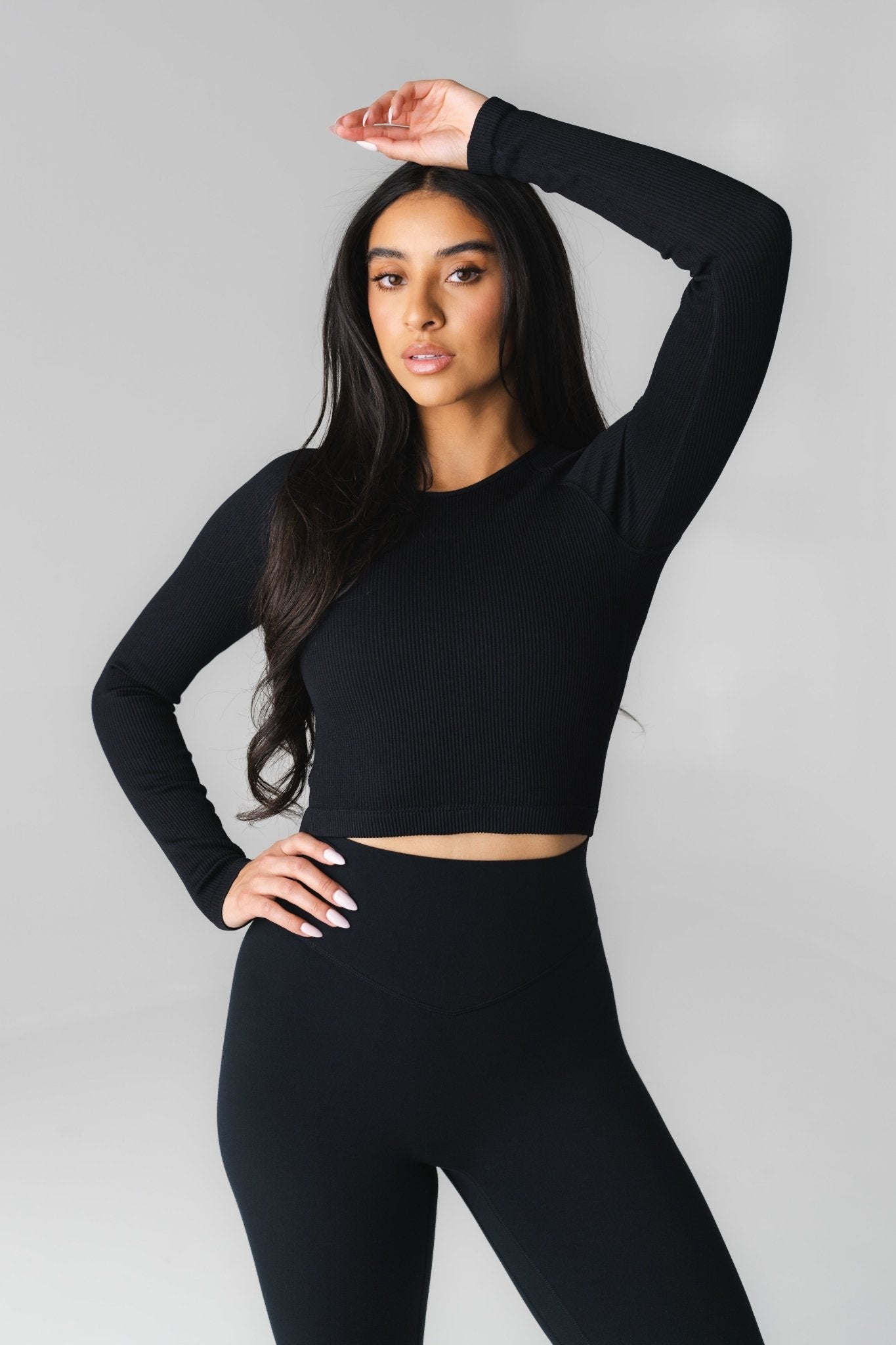 Vitality Synergy® Open Back Long Sleeve - Midnight - Borderfree