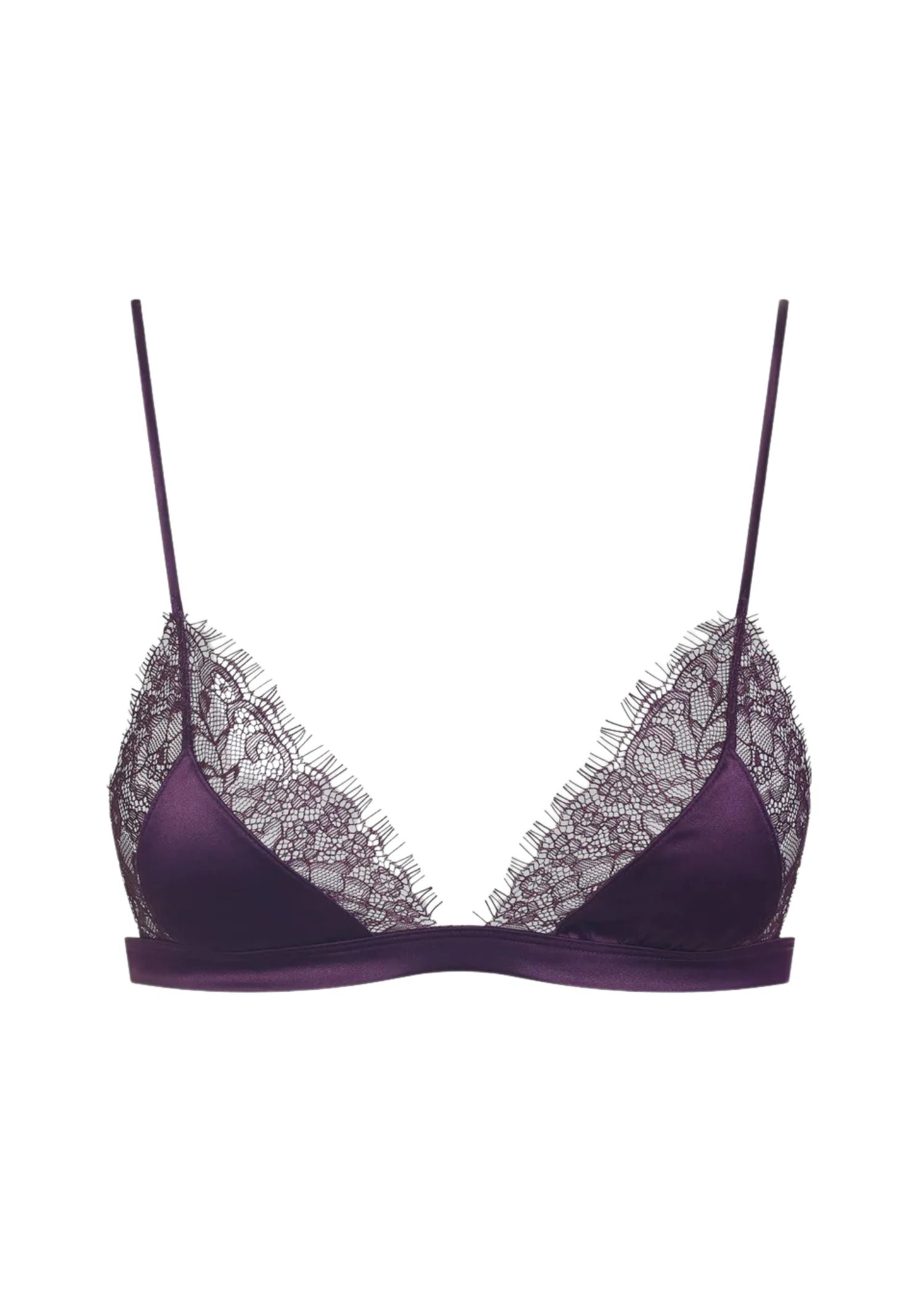 Villa Satine Triangle Bra (Purple) - Borderfree