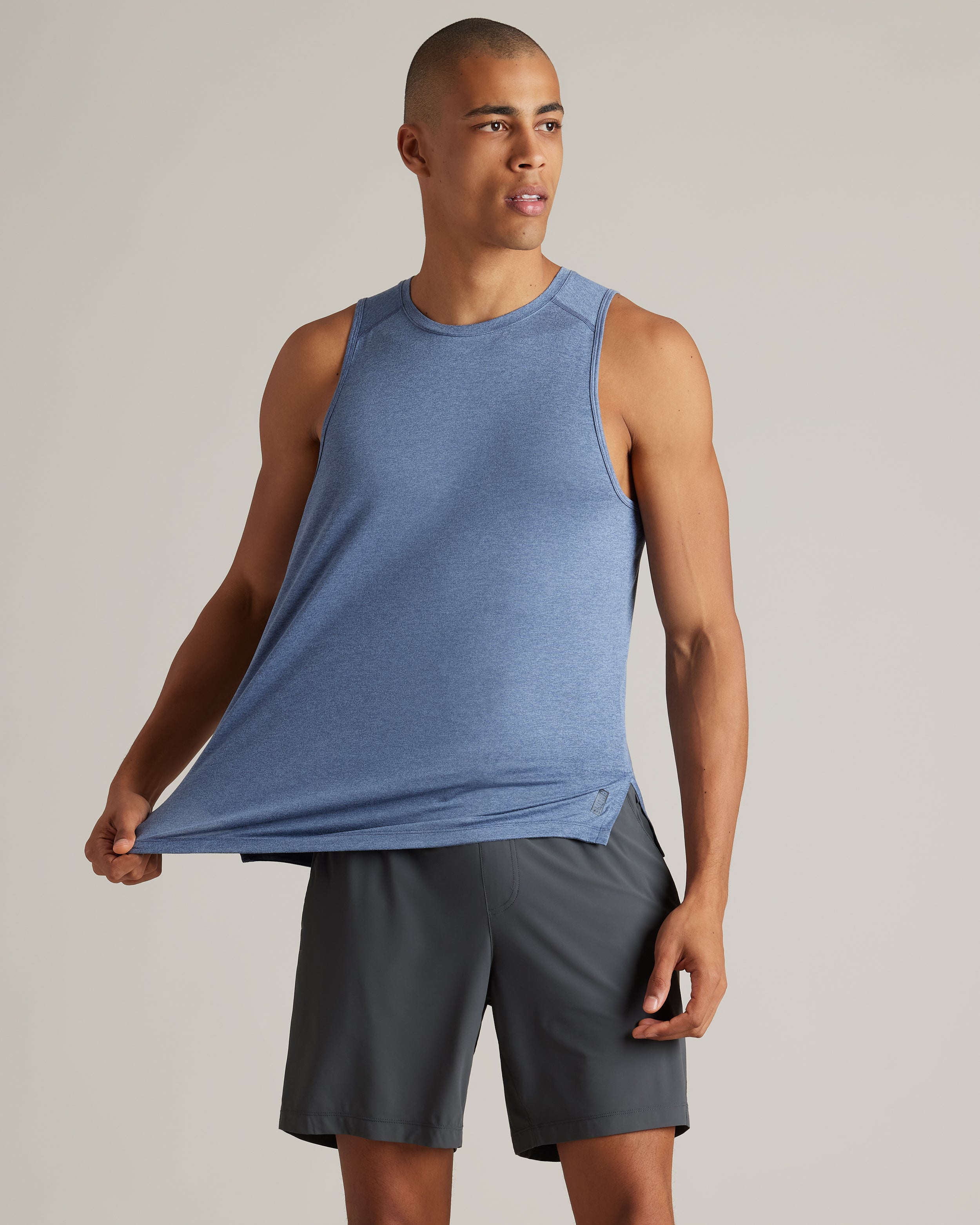 Atmosphere Tank - Vintage Indigo/Slate Blue Heather - Borderfree