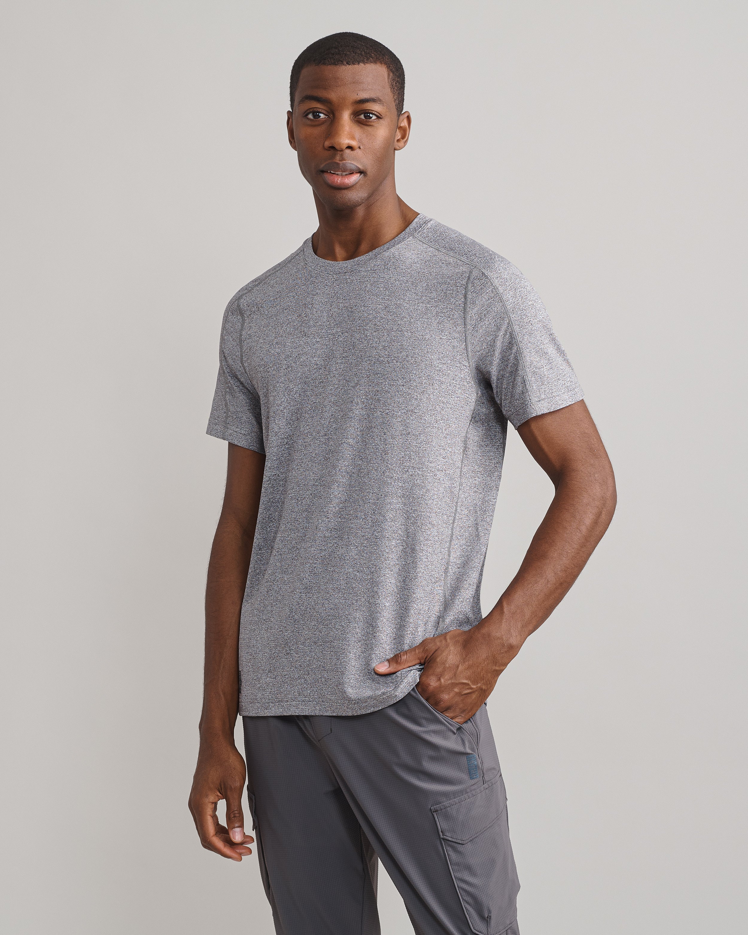 Invictus Training Short Sleeve - Gravel Heather - Borderfree