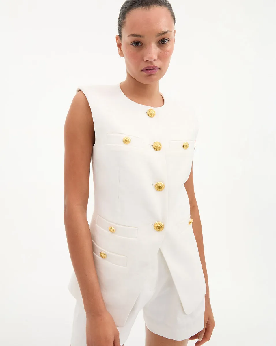 Tamara Linen Vest - Borderfree