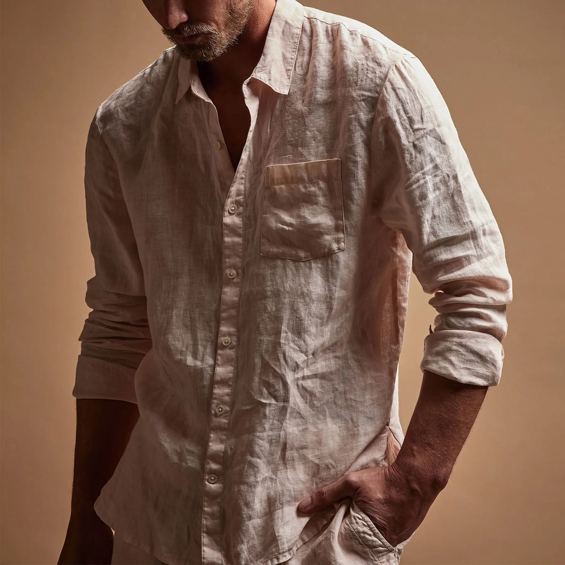 Lightweight Linen Shirt - Zephyr Pigment - Borderfree