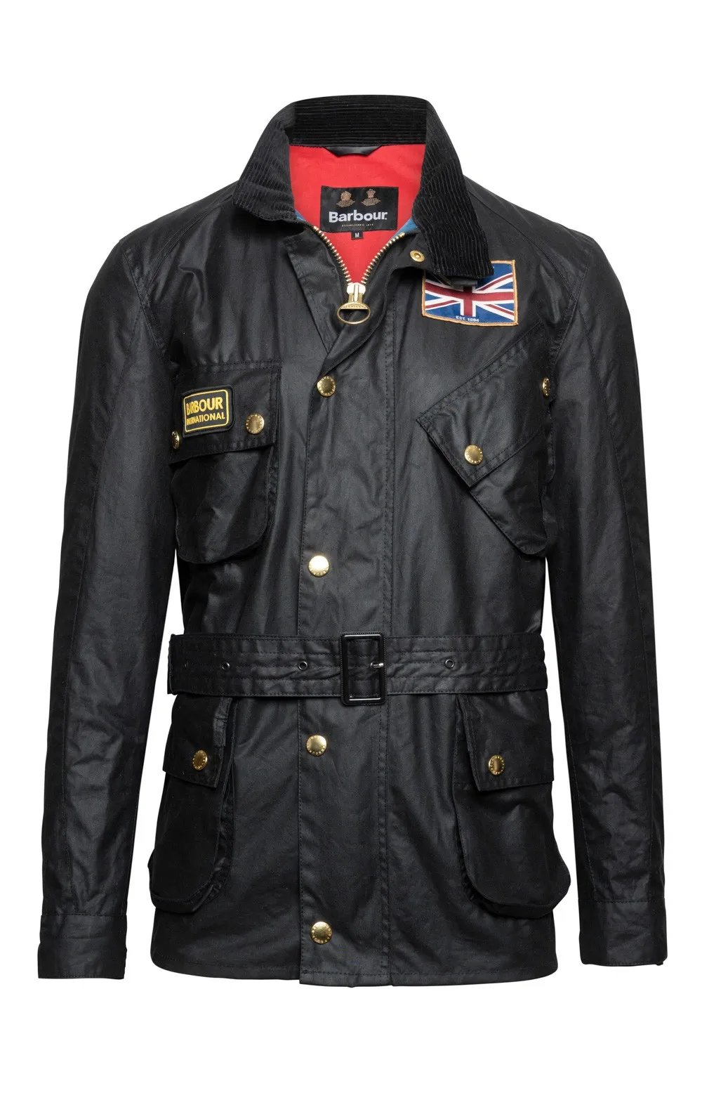 Men's Barbour International Union Jack Waxed Jacket - Borderfree