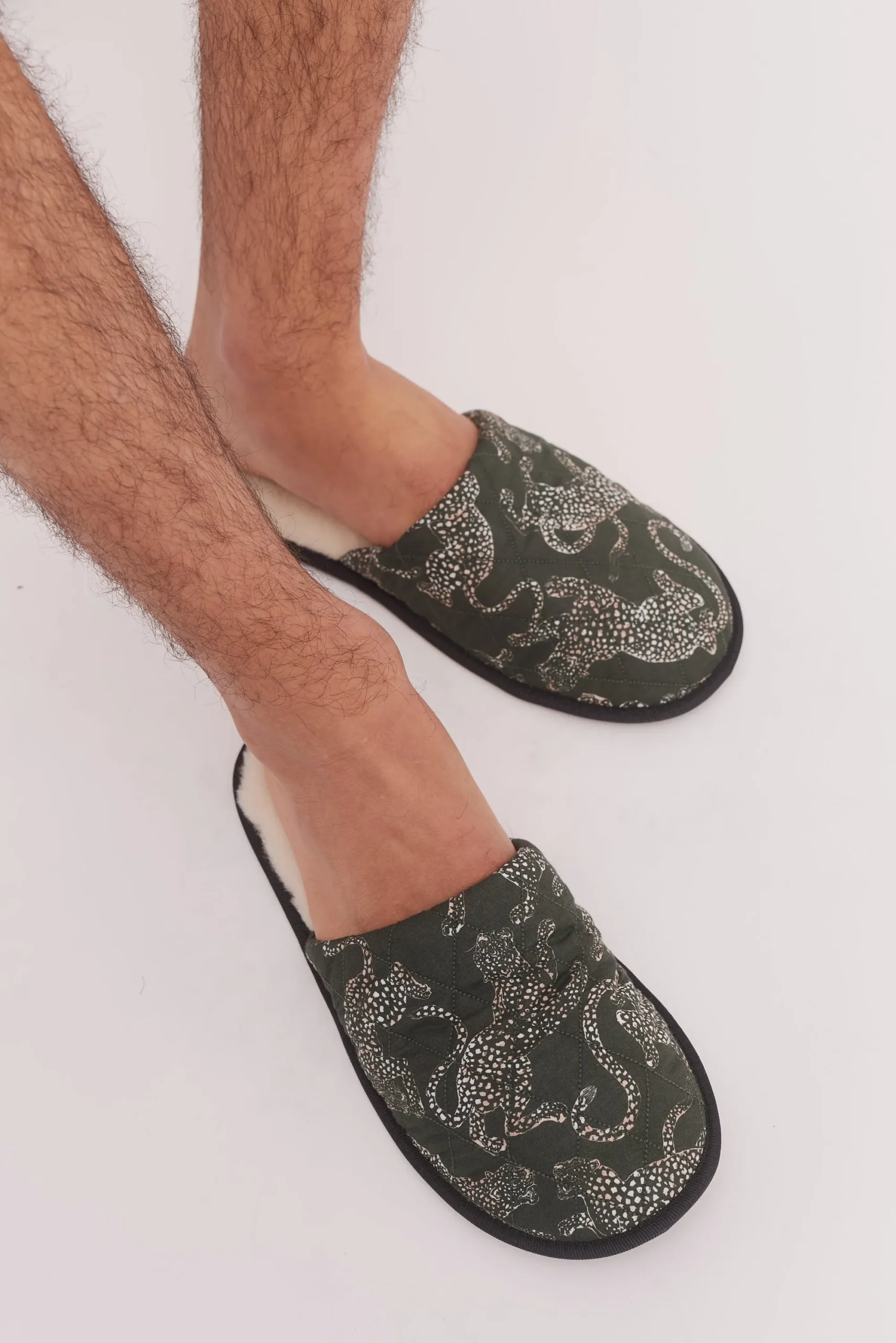Men’s Slipper Jag Print Green - Borderfree