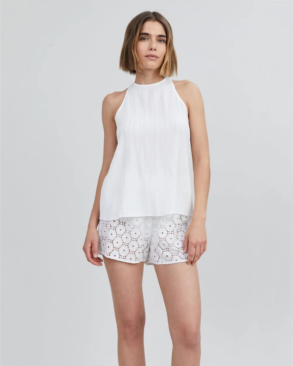 Milly Top Optic White - Borderfree