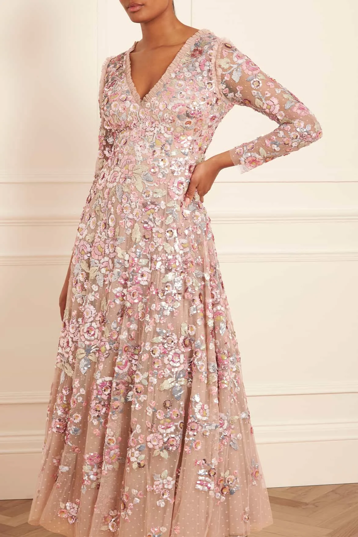 Sequin Paradise Long Sleeve Gown - Borderfree
