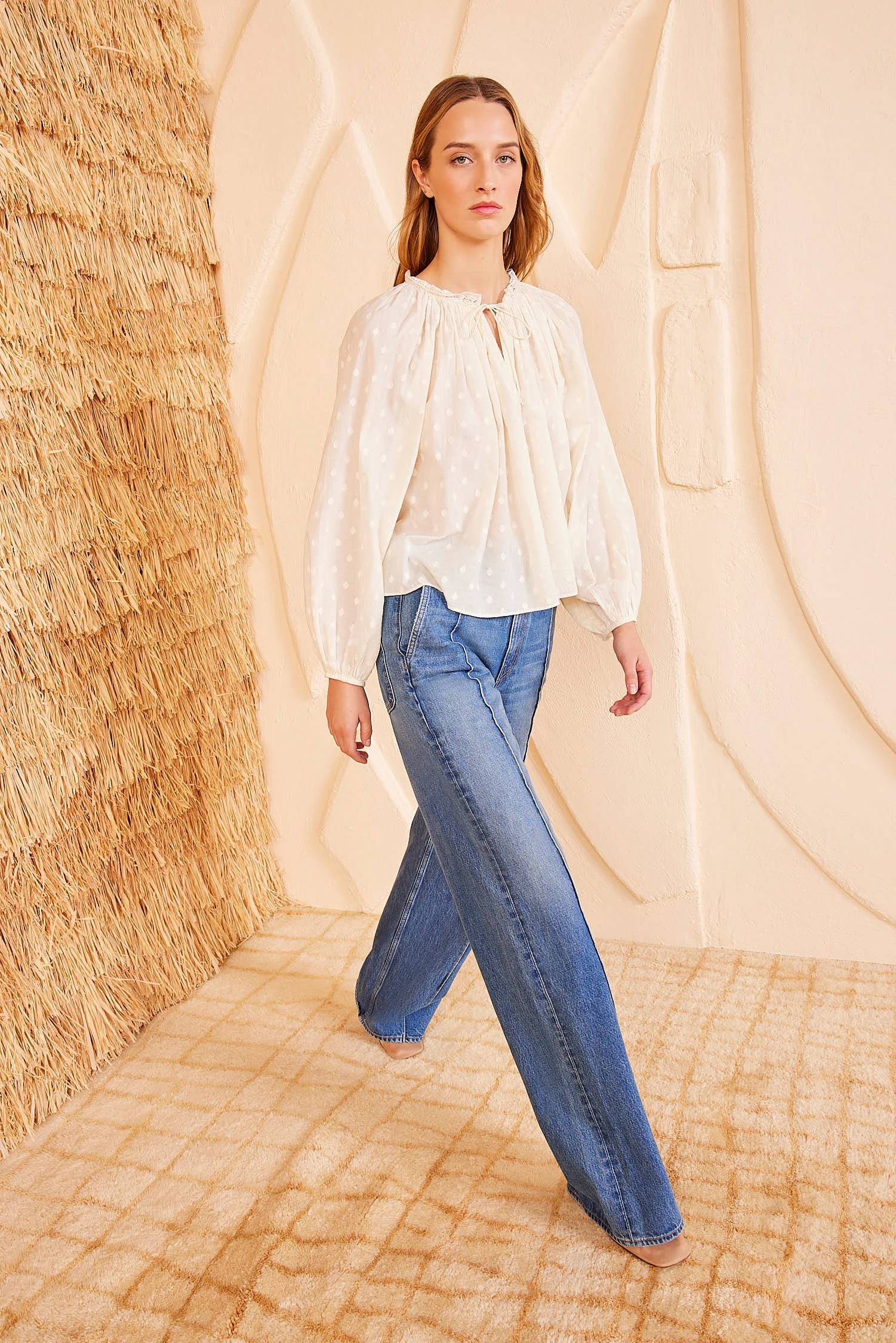 Ada Blouse - Pristine - Borderfree