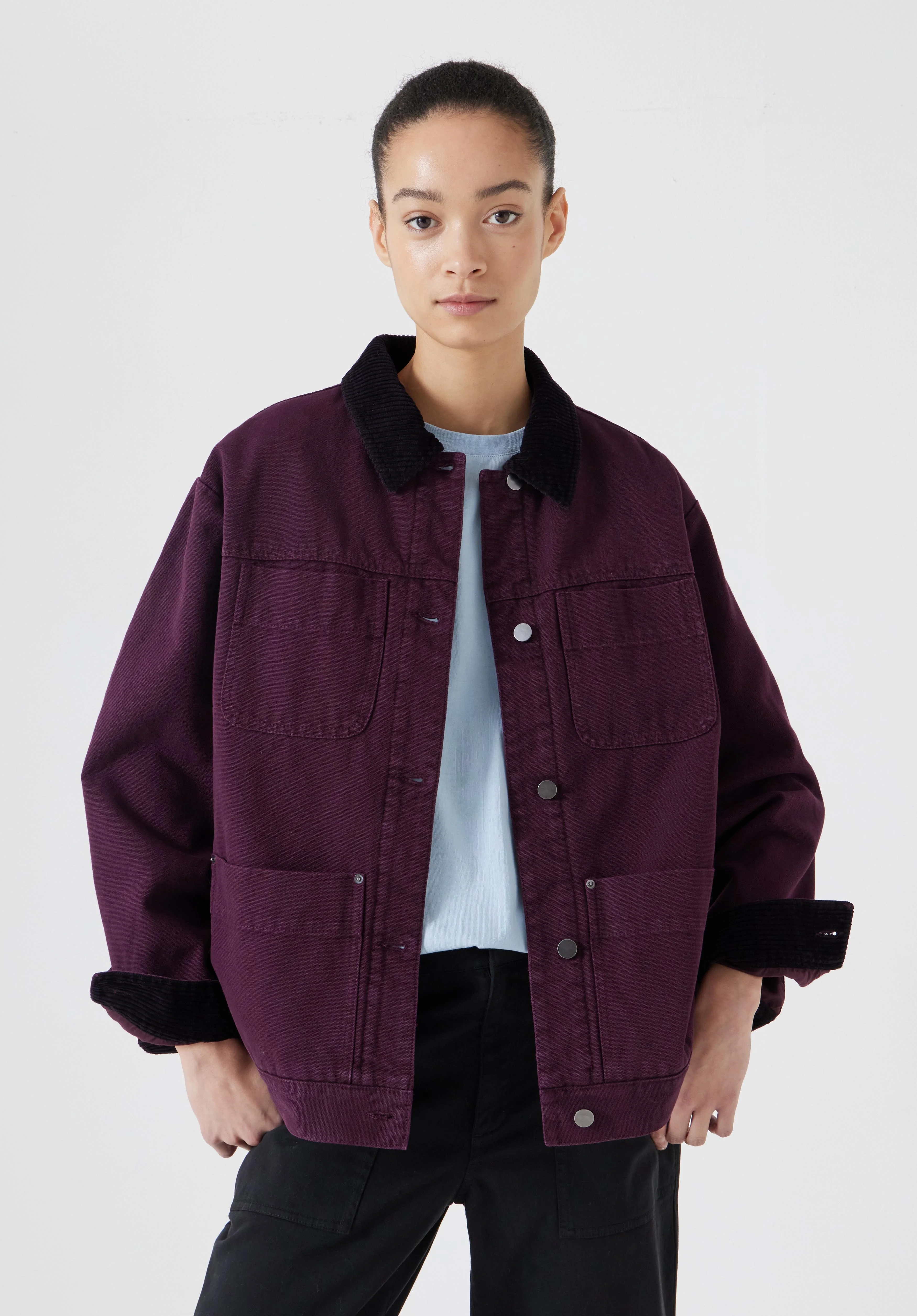hush Cord Collar Barn Jacket - Borderfree