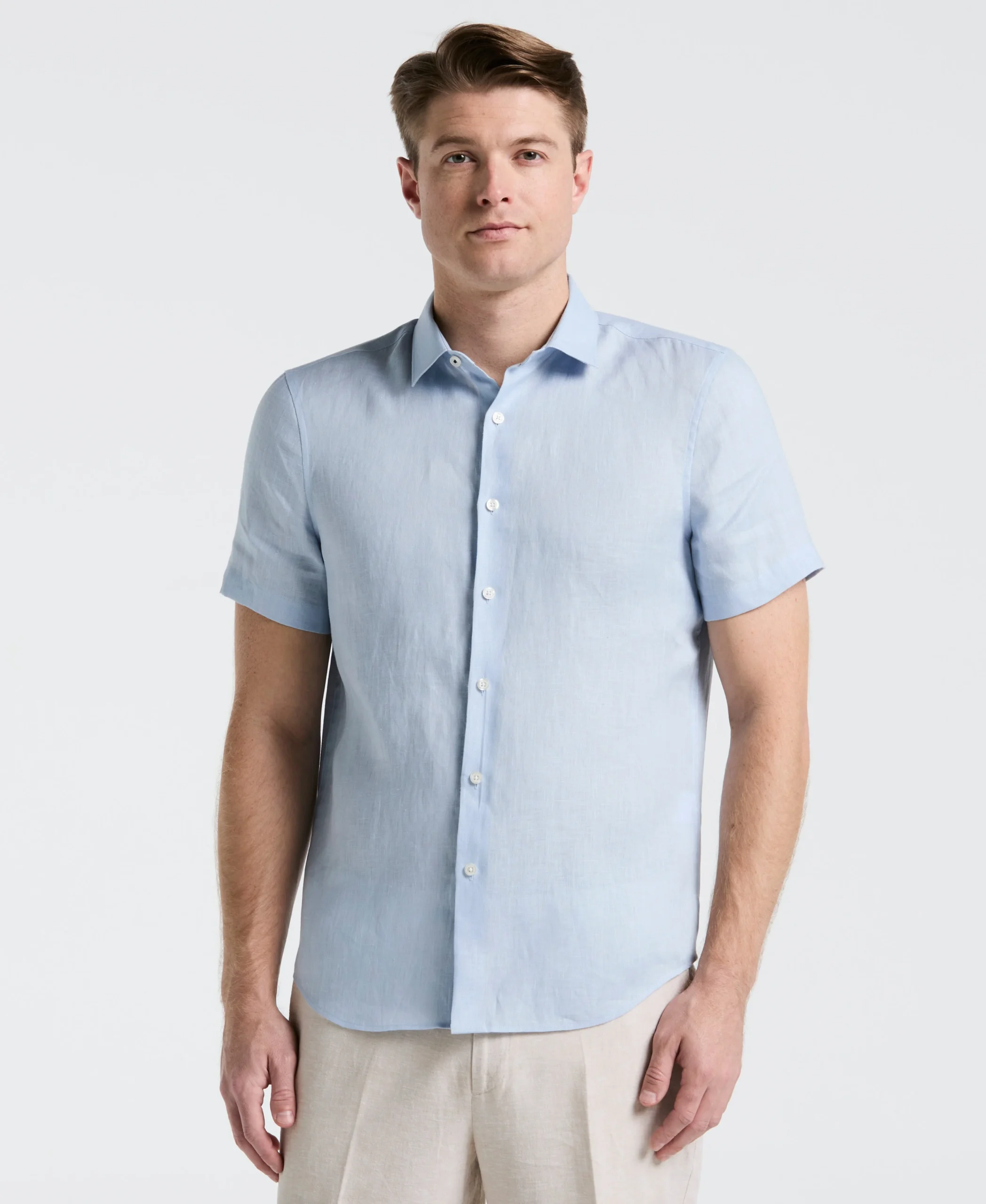 Solid Linen Shirt - Borderfree