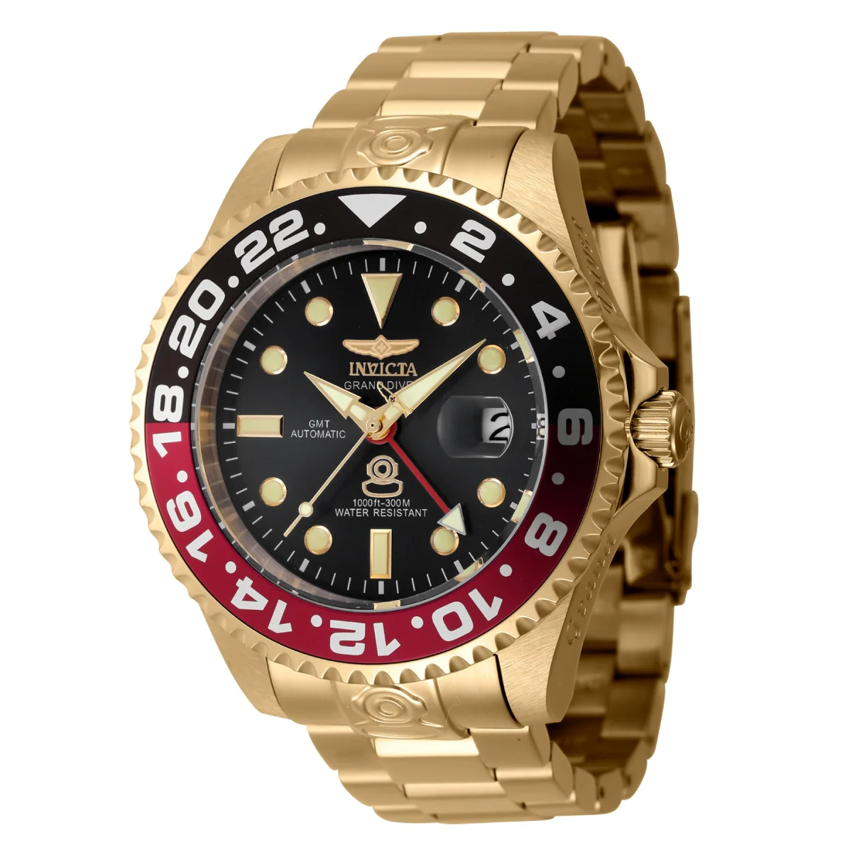 Invicta Grand Diver NH34 GMT Automatic Men's Watch - 47mm. Gold (45670 ...