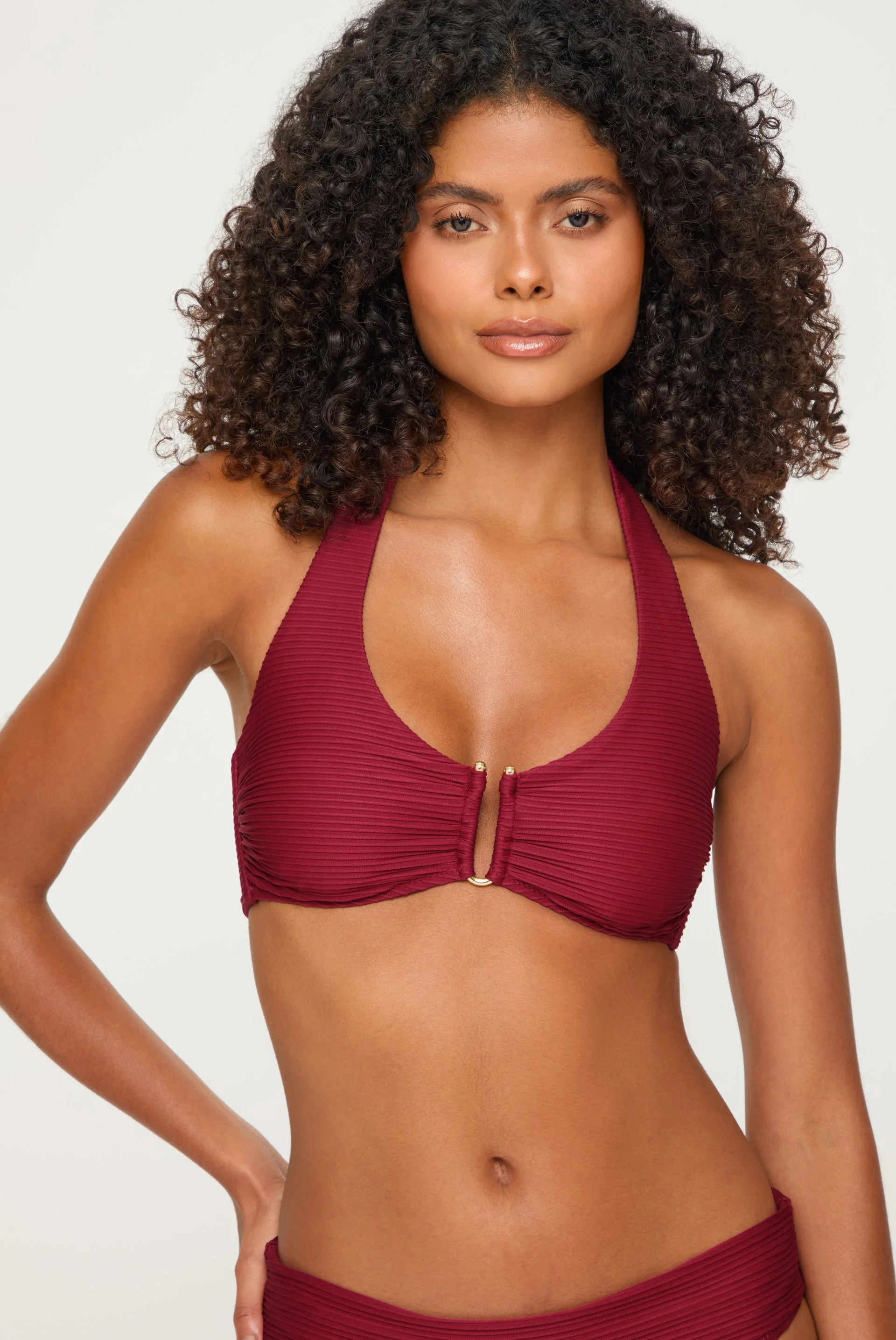 Cassis U-Bar Halterneck Top - Borderfree