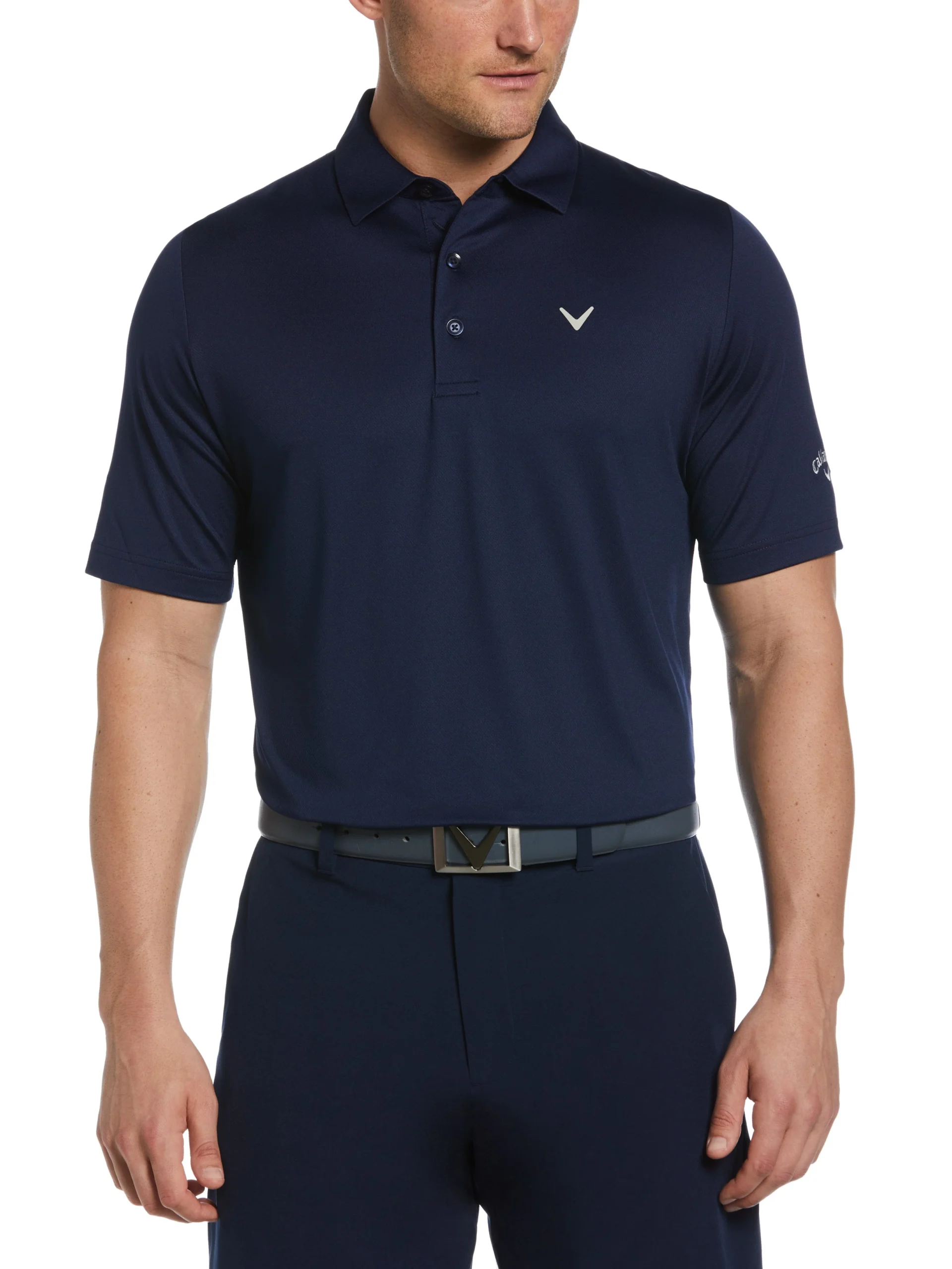 Mens Swing Tech™ Solid Golf Polo Shirt - Borderfree