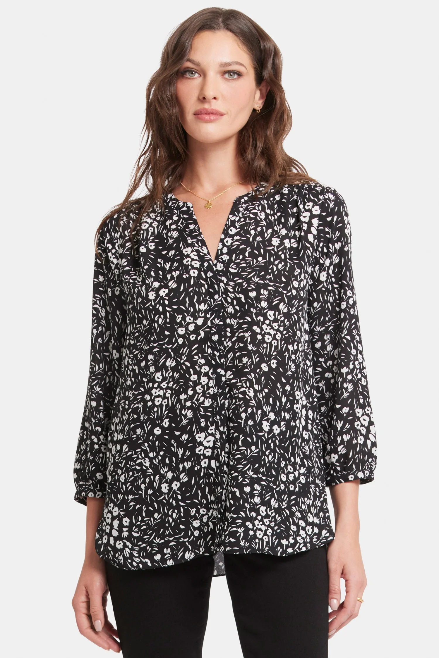 Pintuck Blouse - Daniela Ditsy - Borderfree