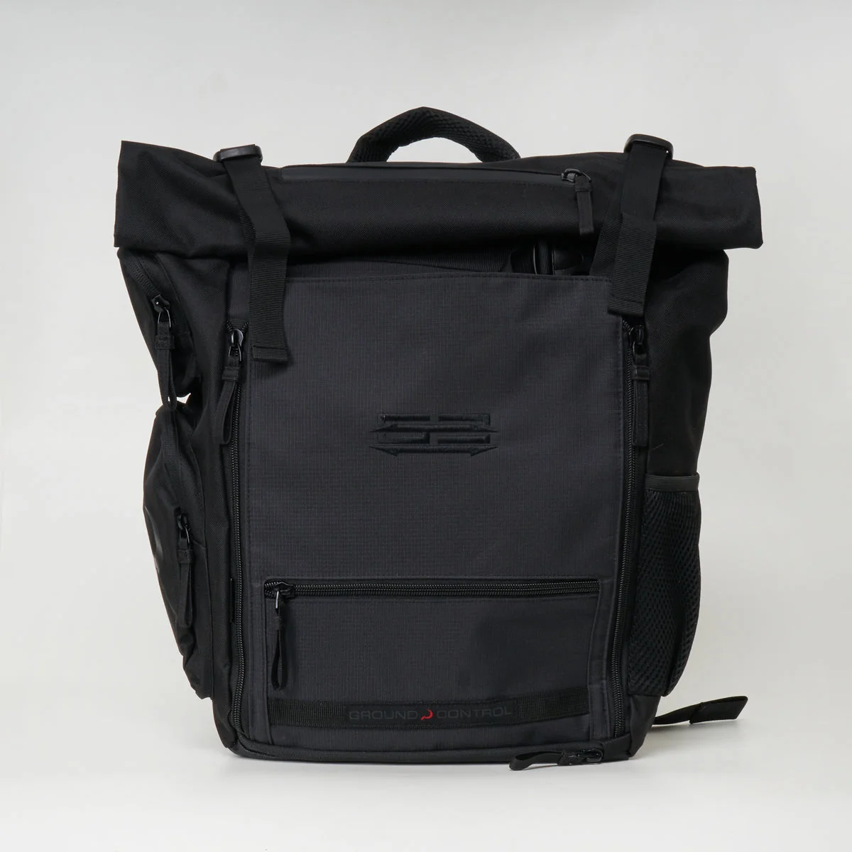 Ground Control Black Rolltop Backpack - Borderfree