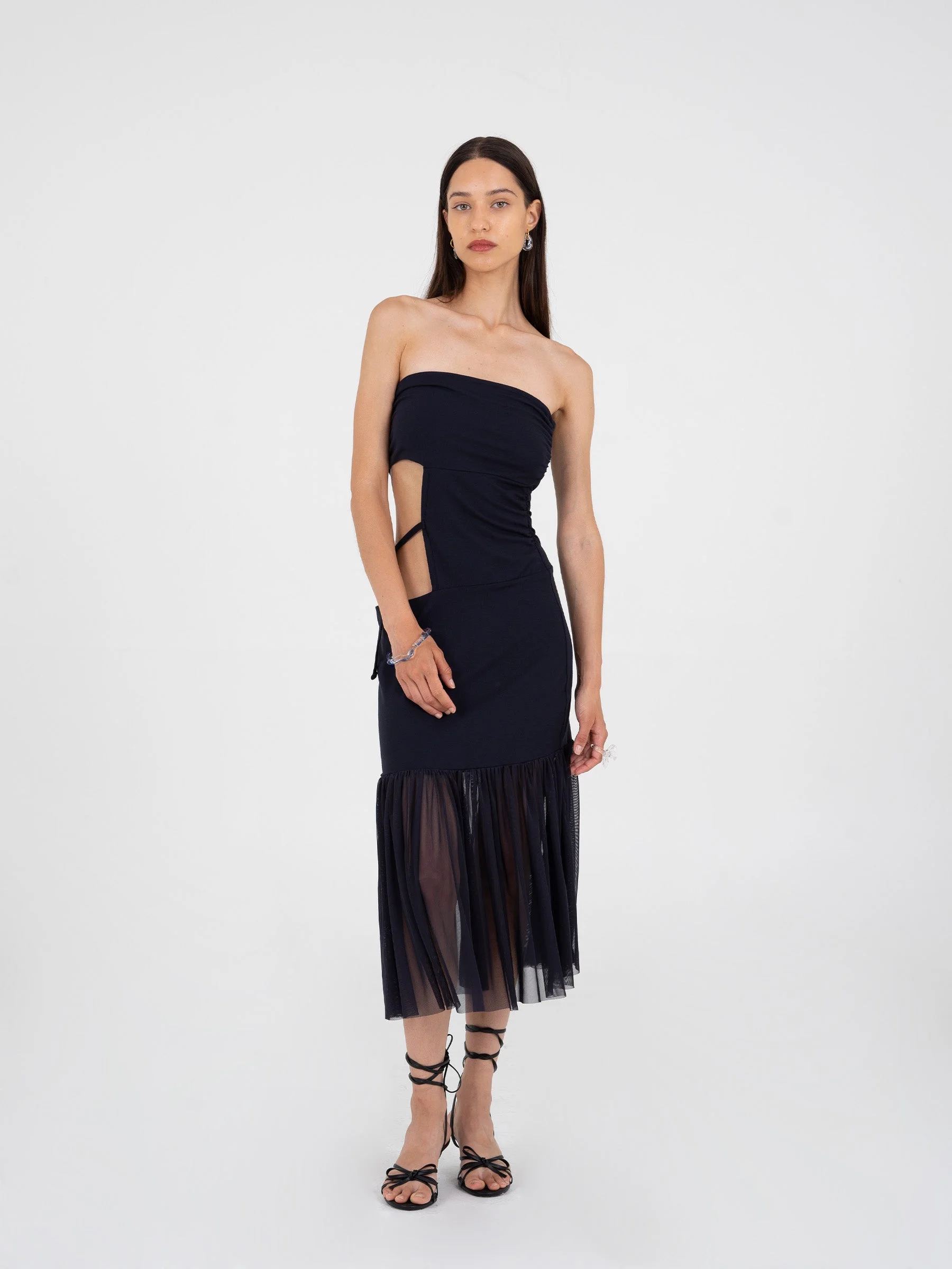 Bliss Black Asymmetric Dress - Borderfree