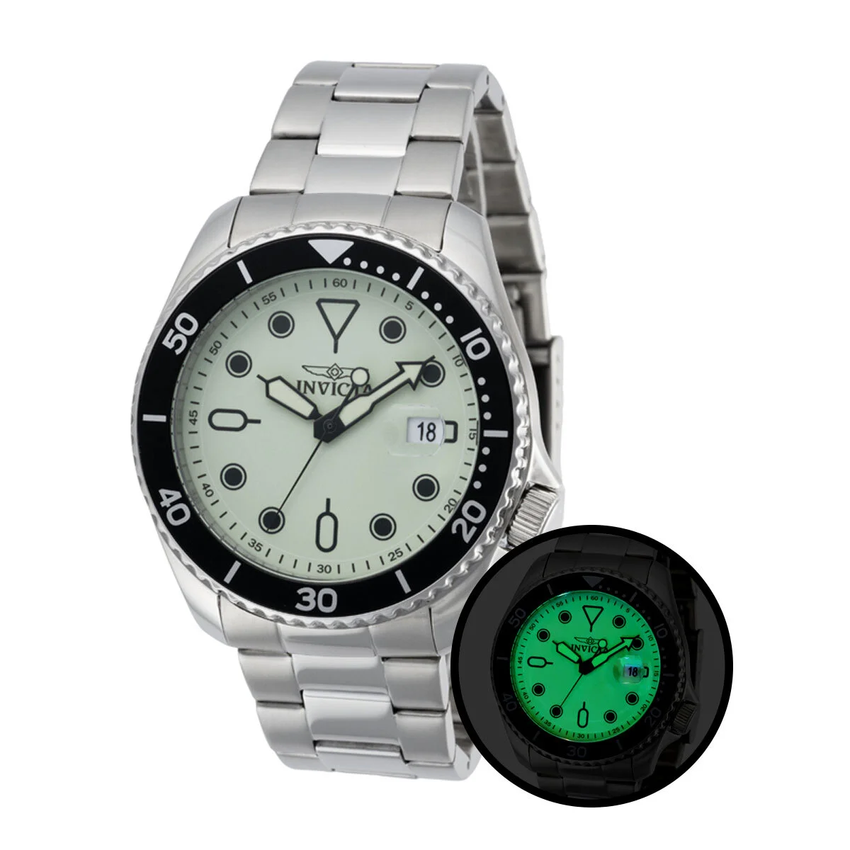 Invicta Pro Diver Men's Watch w/Luminous Dial - 46mm, Steel (47305 ...