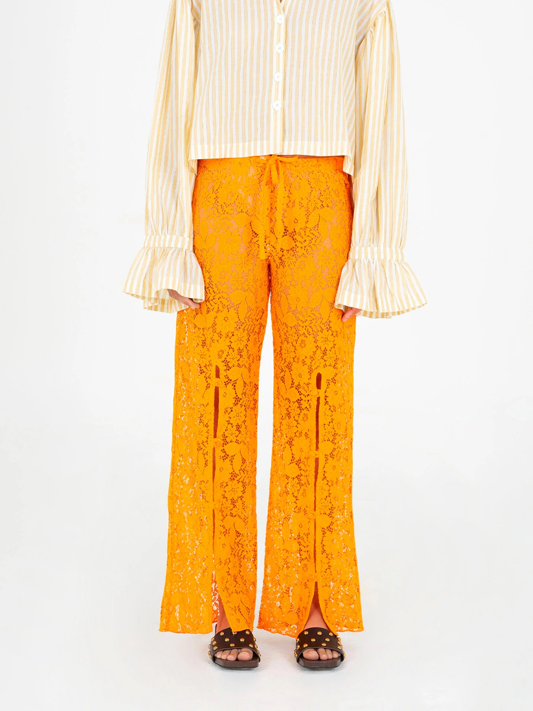Loki Orange Lace Pants - Borderfree