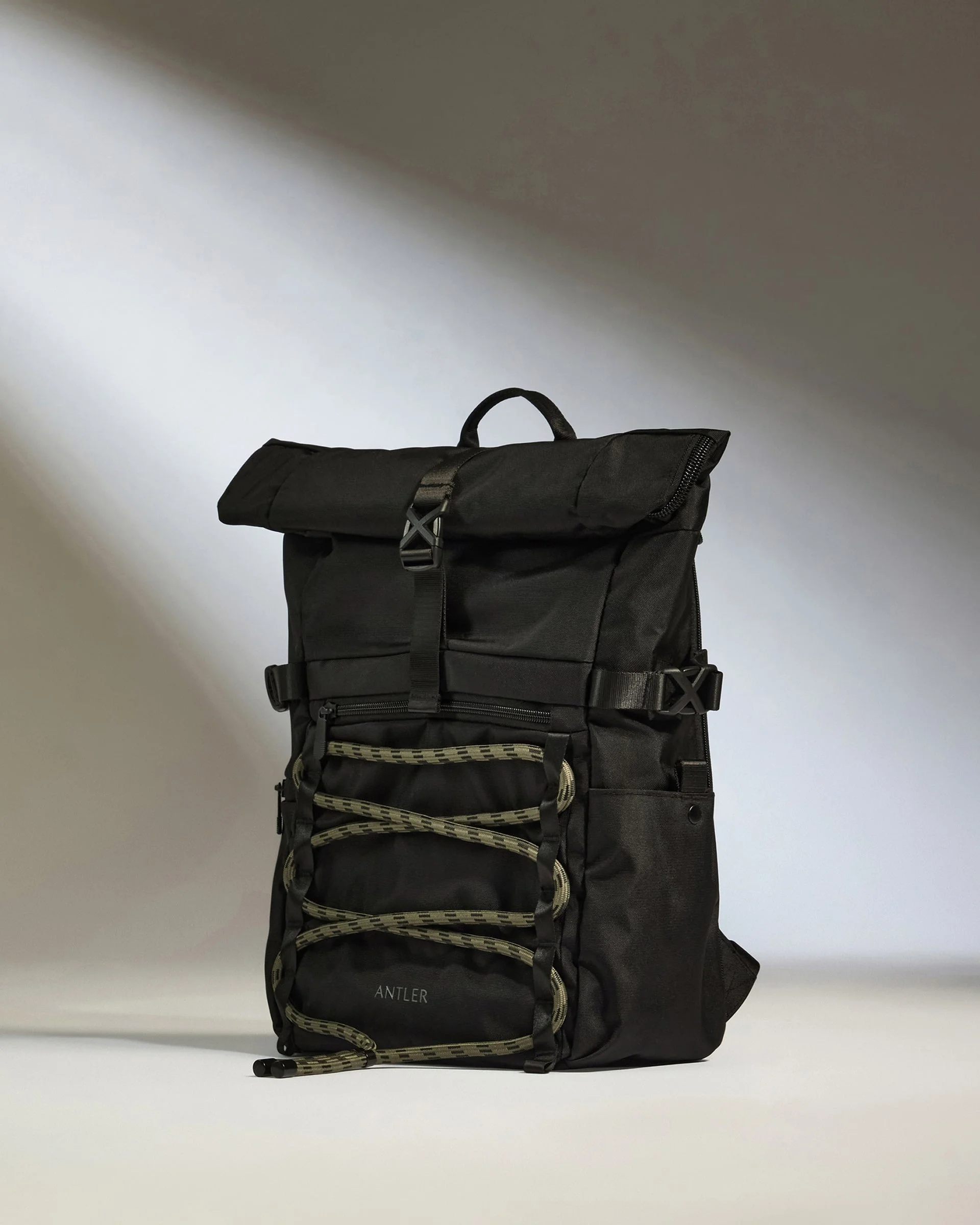 Discovery Roll Top Backpack in Carbon Black - Borderfree