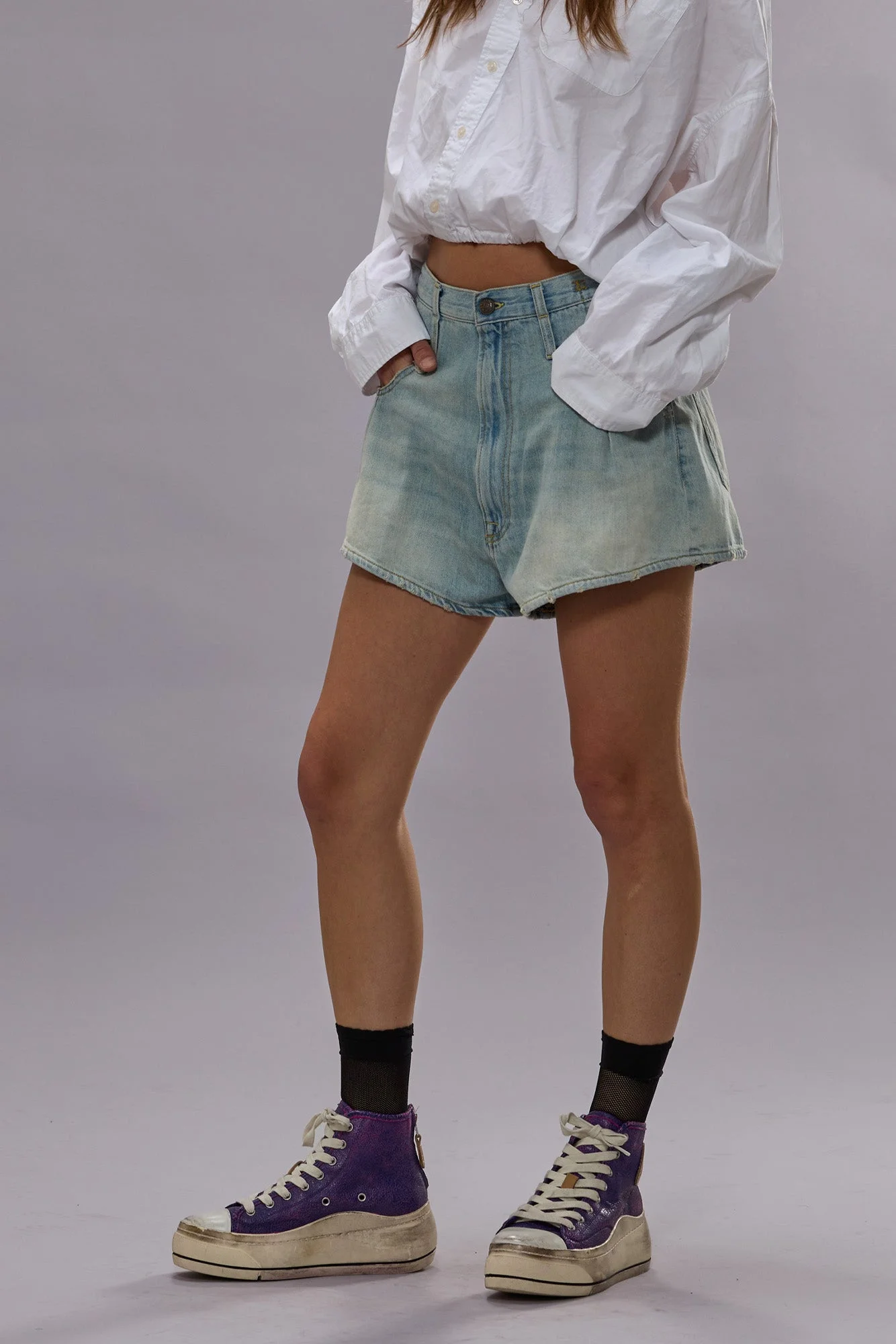 DOUBLE LOOP VENTI SHORT - TONI BLUE - Borderfree