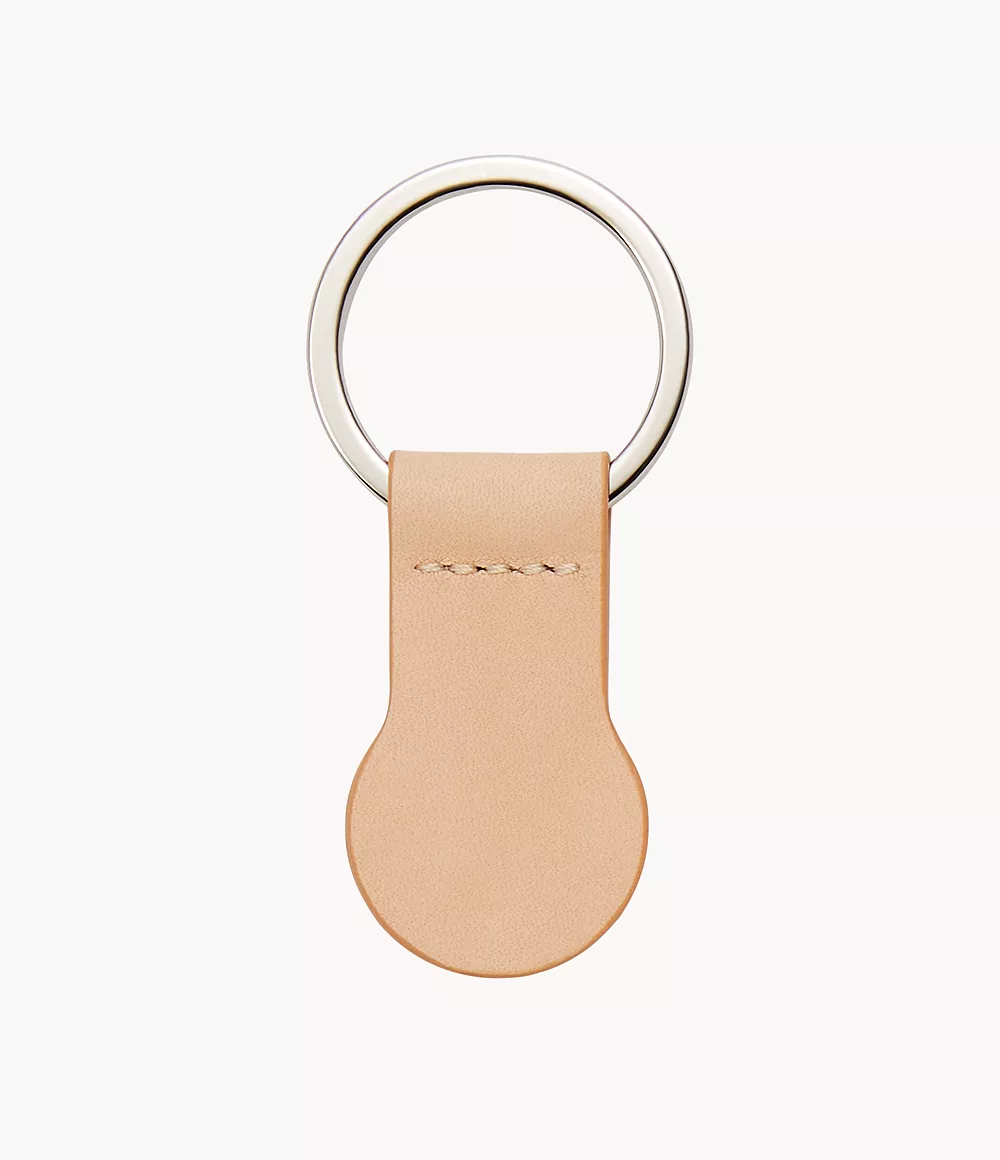 Fossil Airtag Leather Loop - Beige - Borderfree