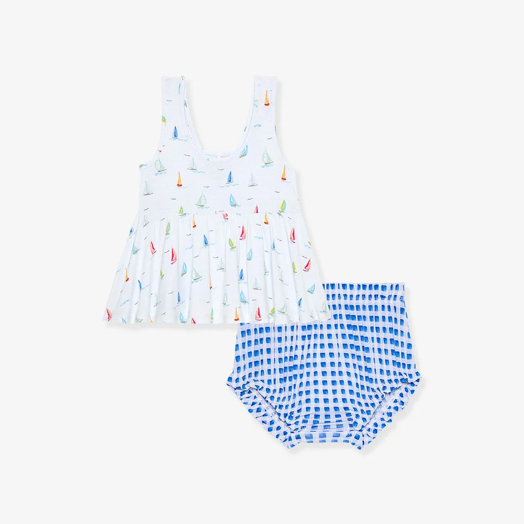 Oslow Peplum Bummie Set - Borderfree