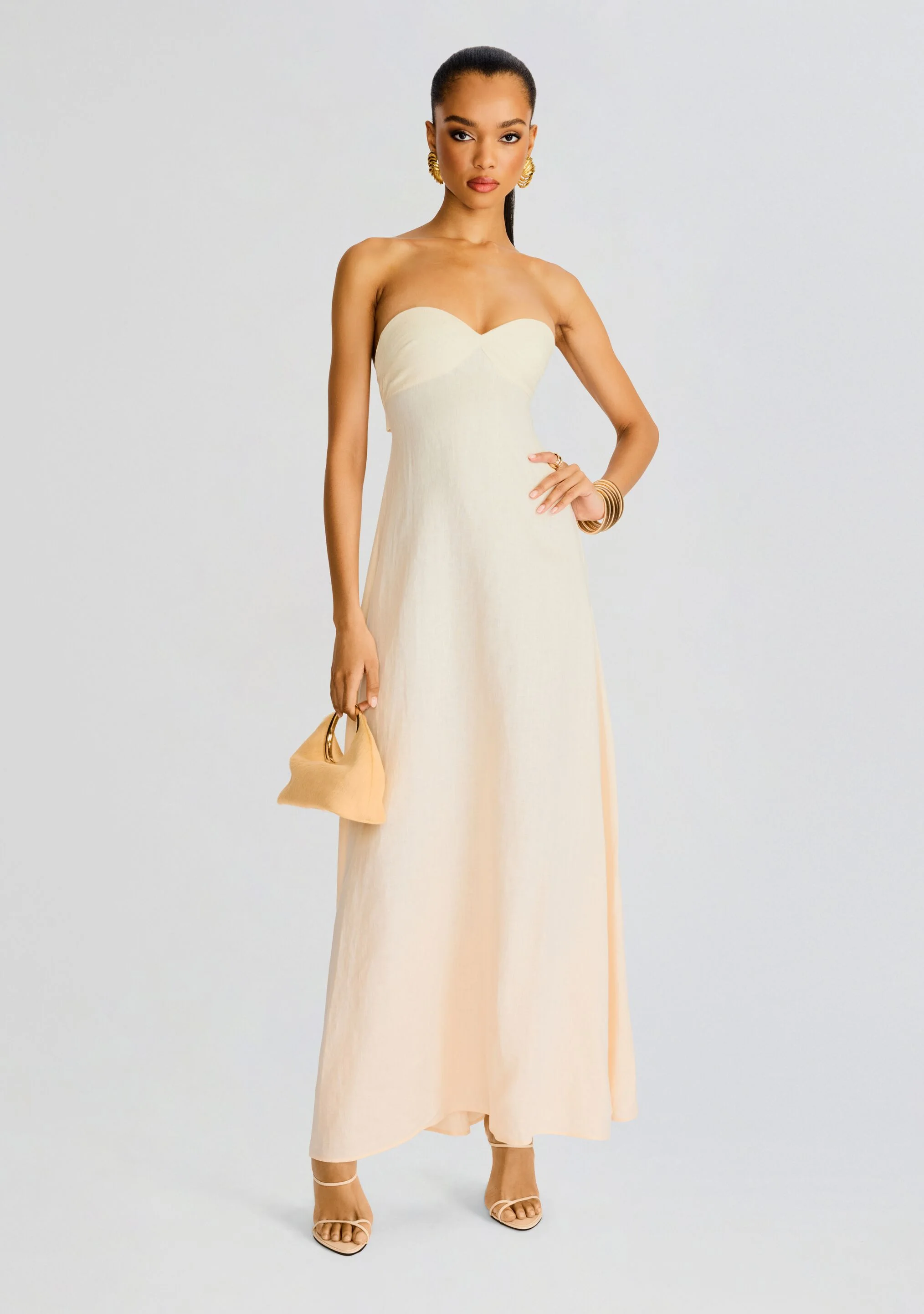 Violet Linen Maxi Dress - Borderfree