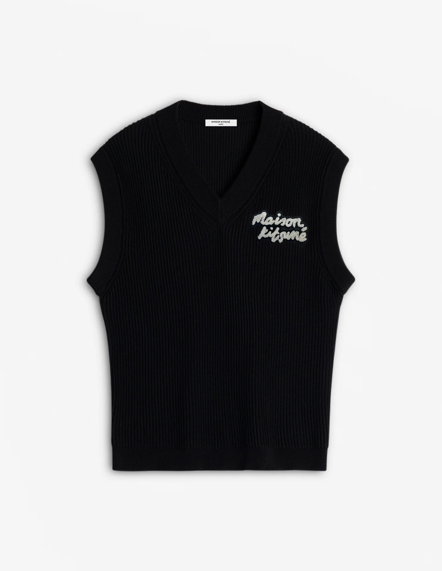 MAISON KITSUNE HANDWRITING RIBBED VEST - Borderfree