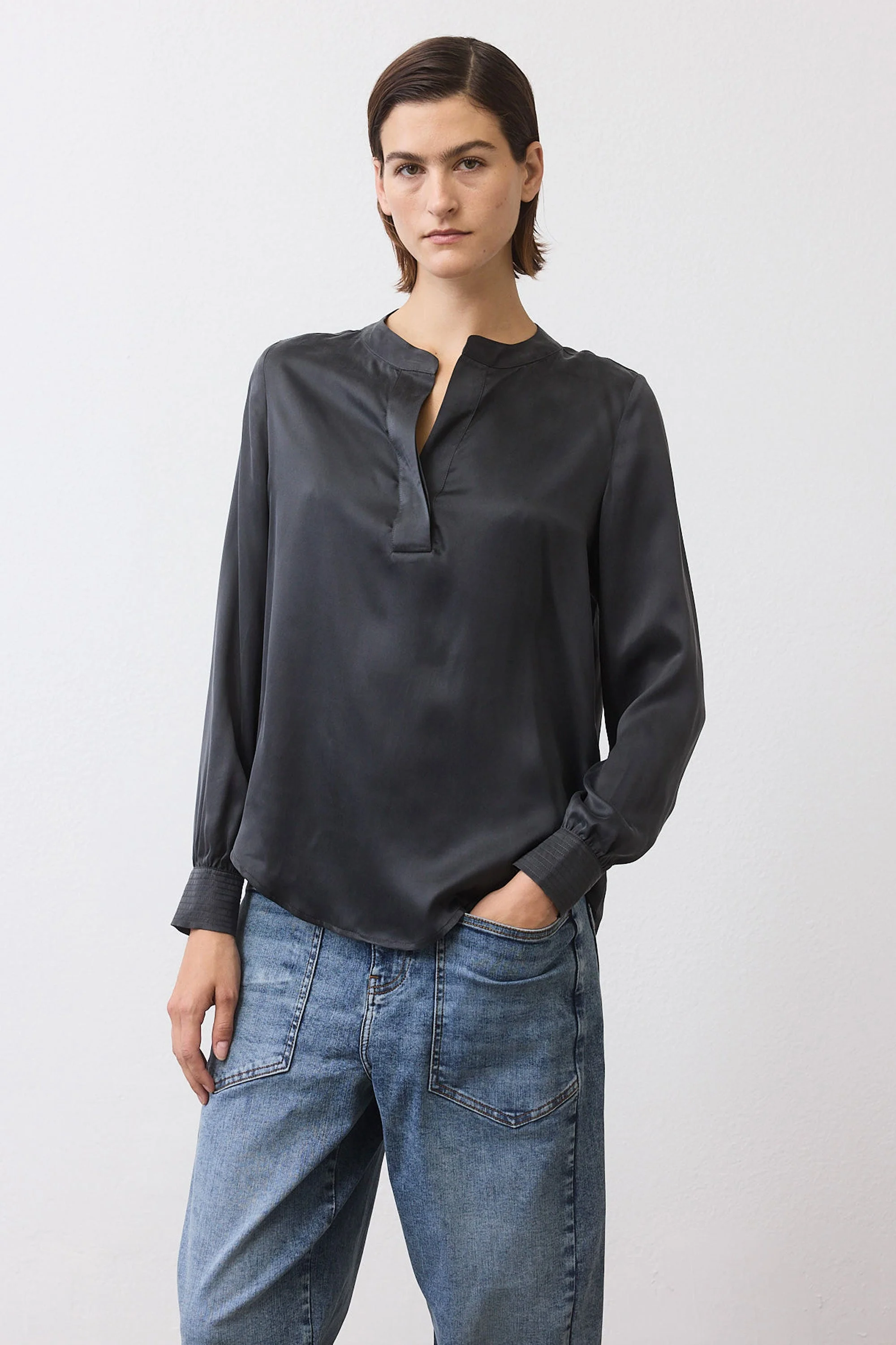 Not Too Loose Silk Blouse - Borderfree