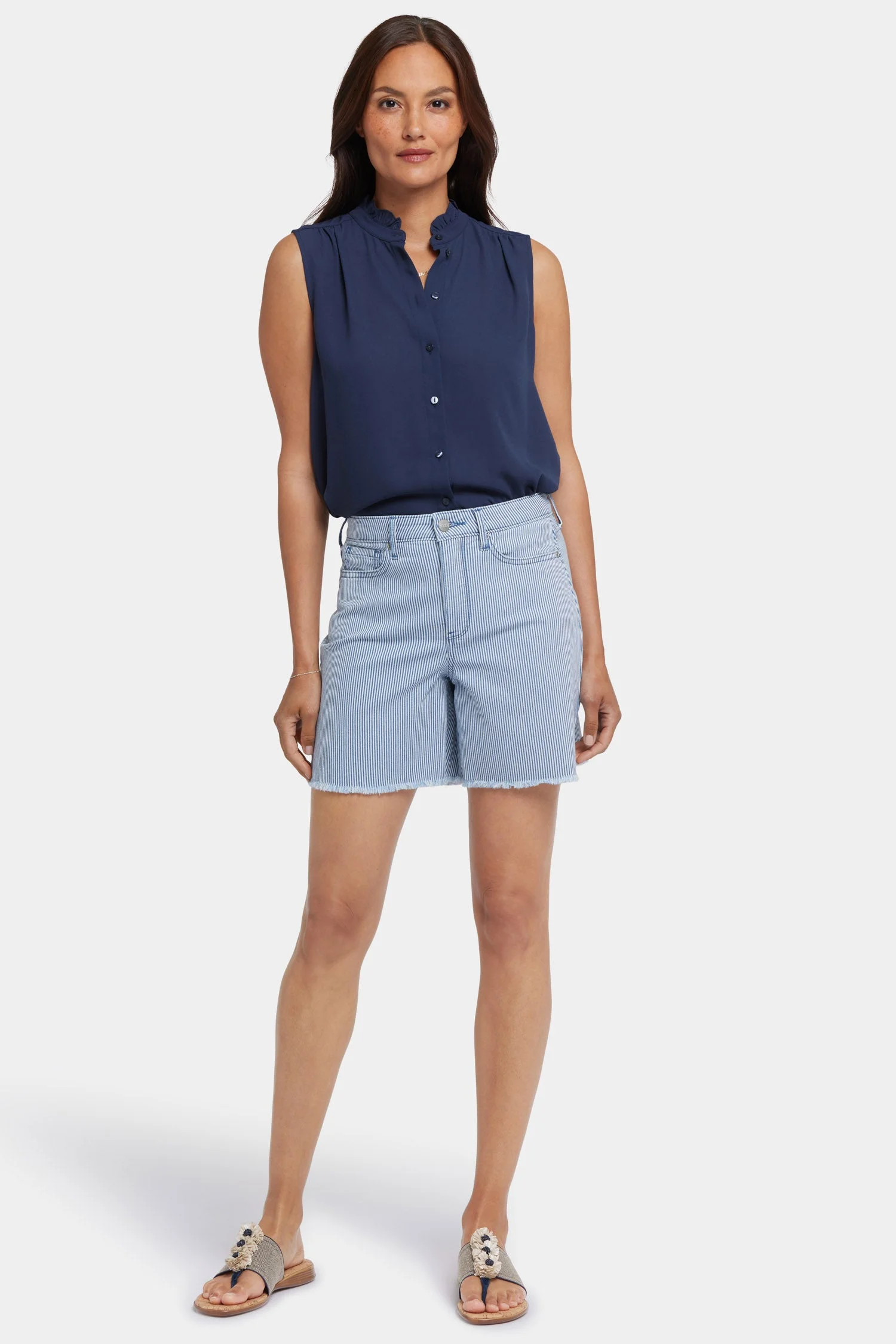 Berkyn Relaxed Denim Shorts - Merida Stripe - Borderfree