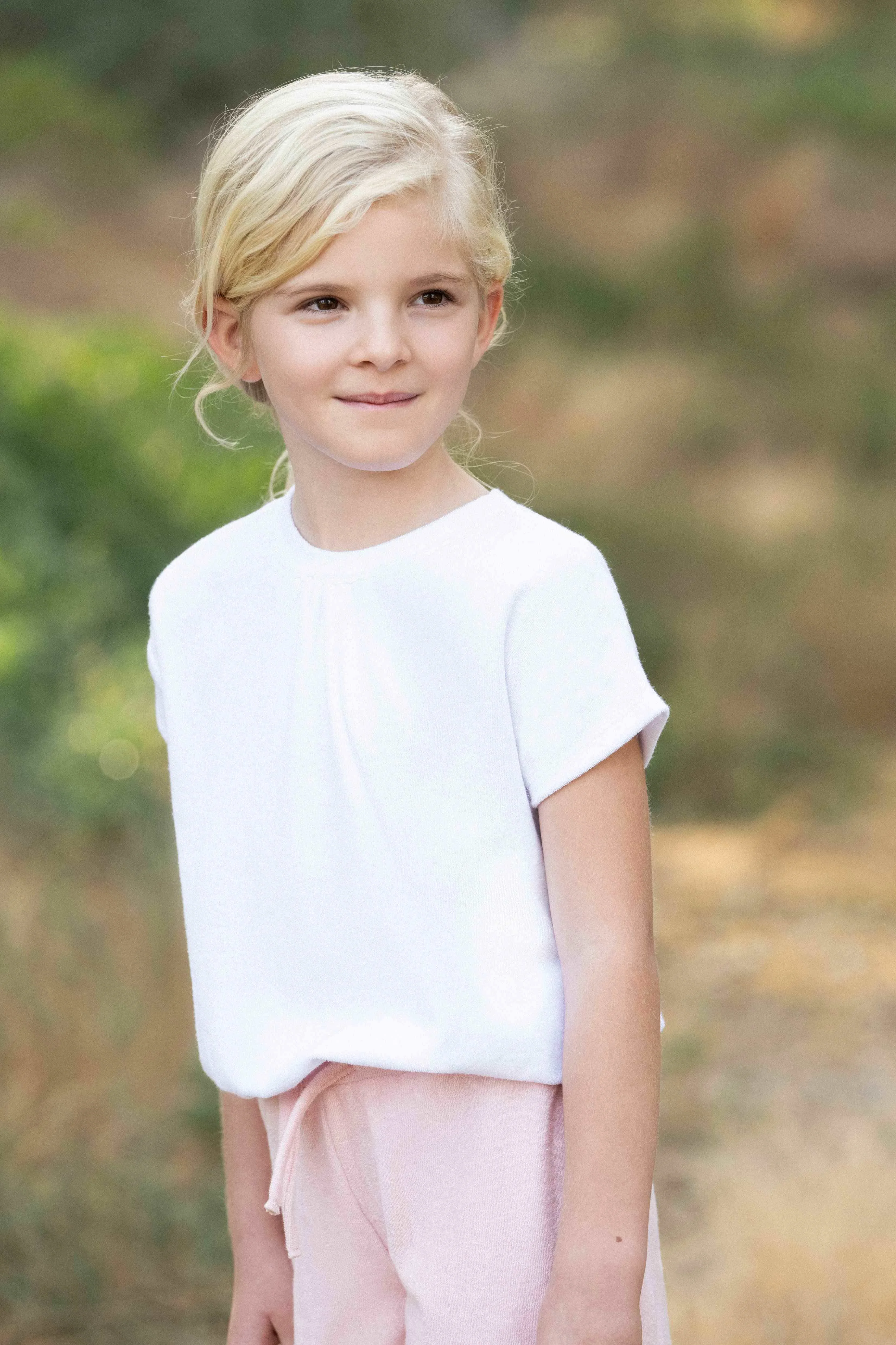 Terry cloth t-shirt bui WHITE - Borderfree