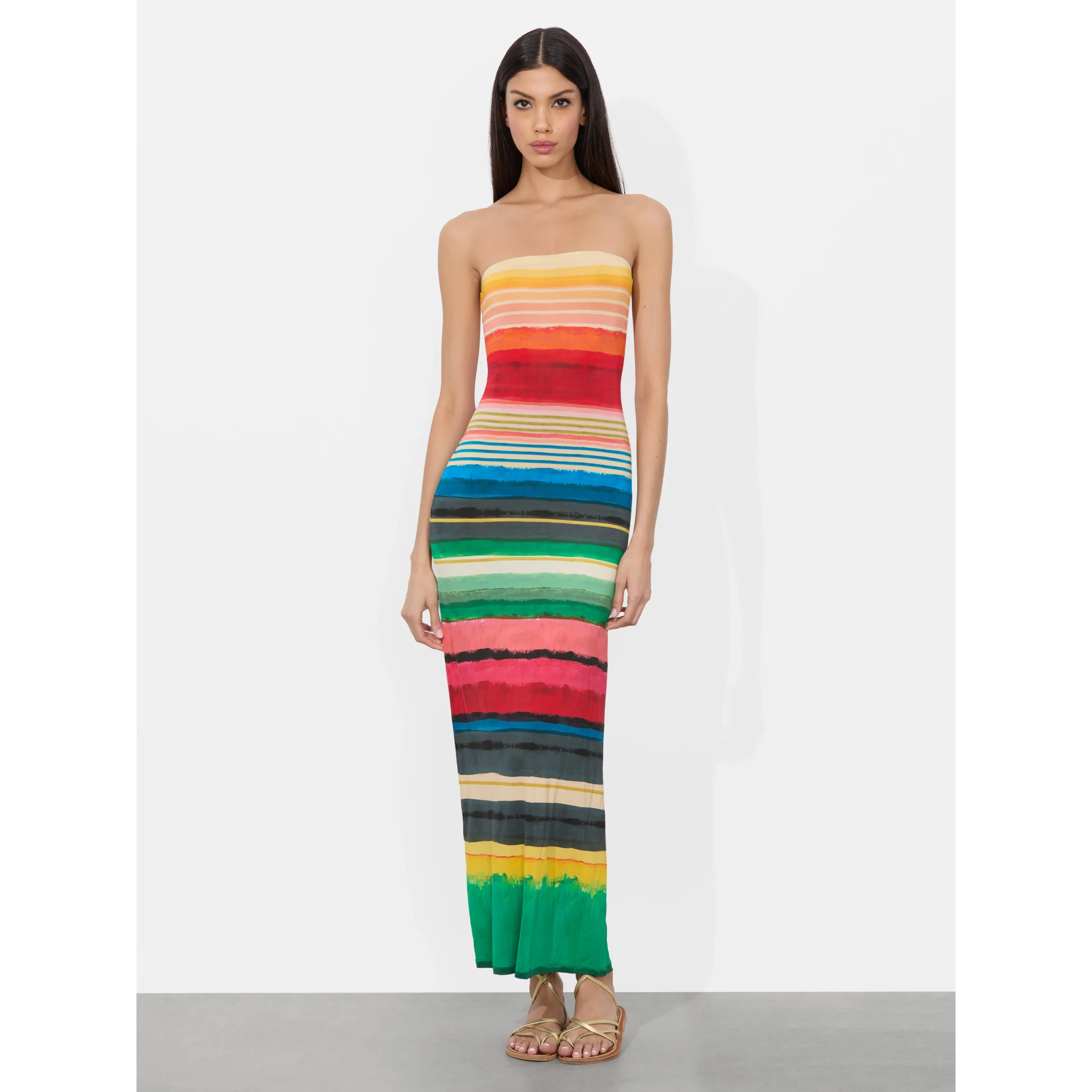 DELORA STRAPLESS MAXI DRESS - Borderfree