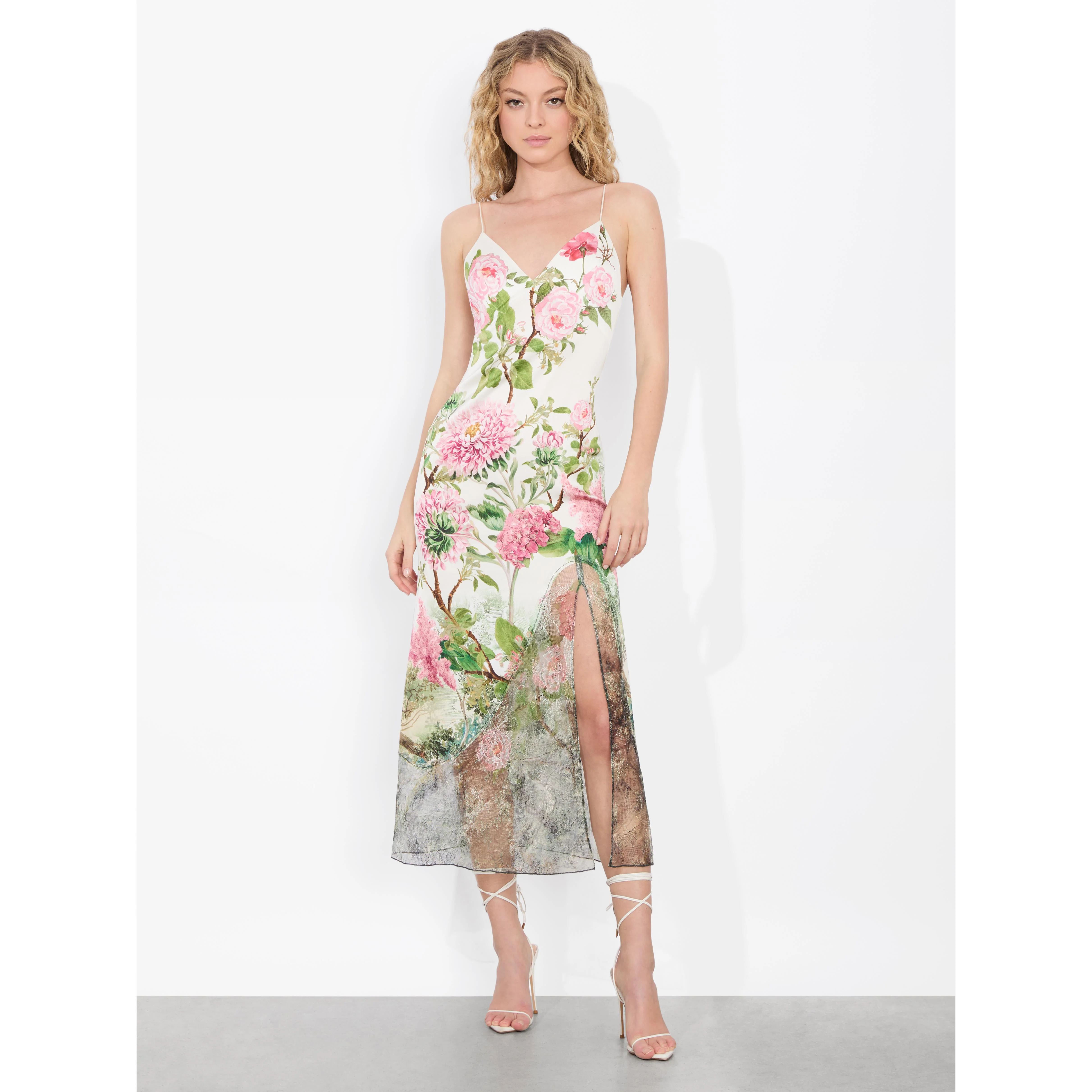 JULIETTA CUTAWAY LACE SLIP DRESS - Borderfree