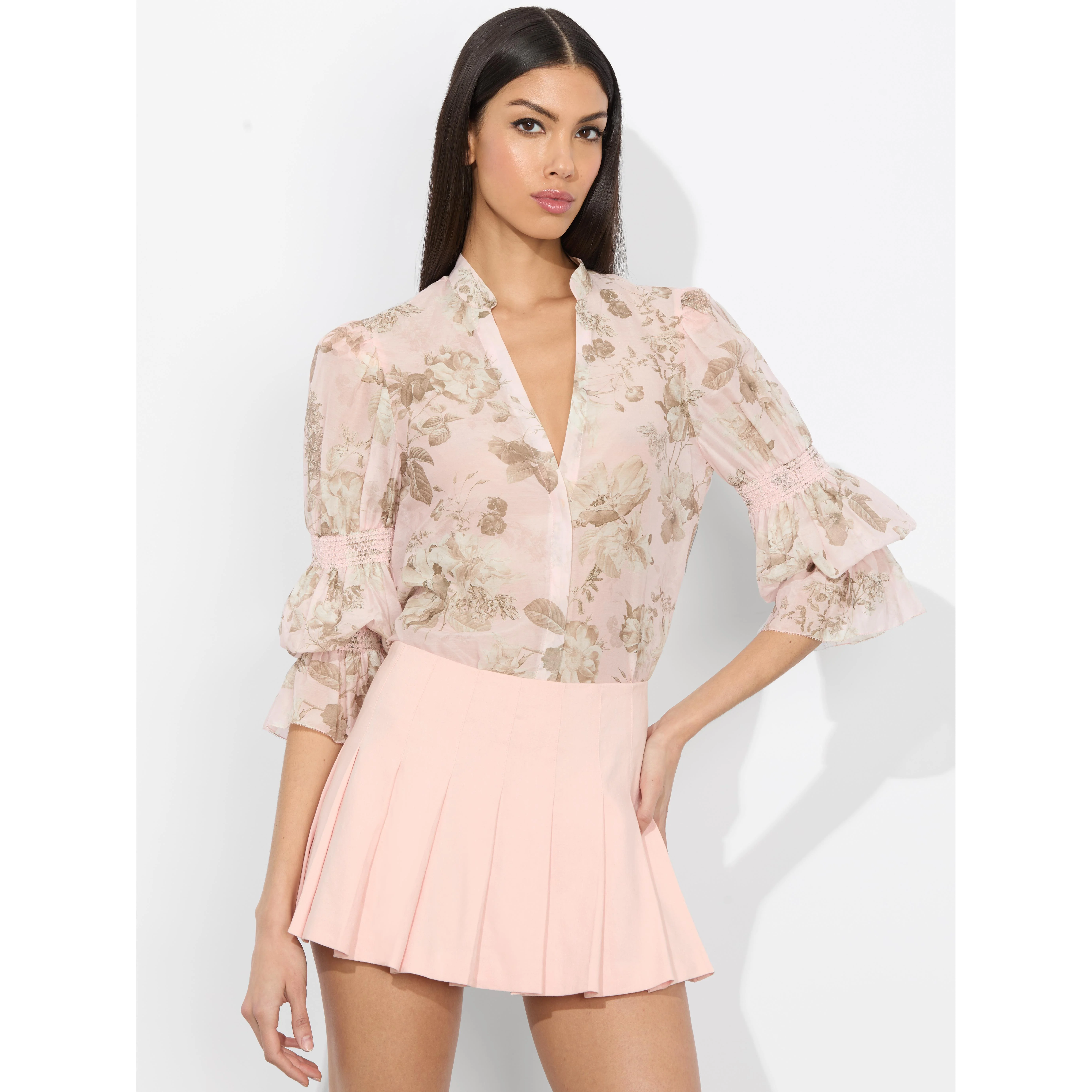 ILAN SMOCKED BLOUSE - Borderfree