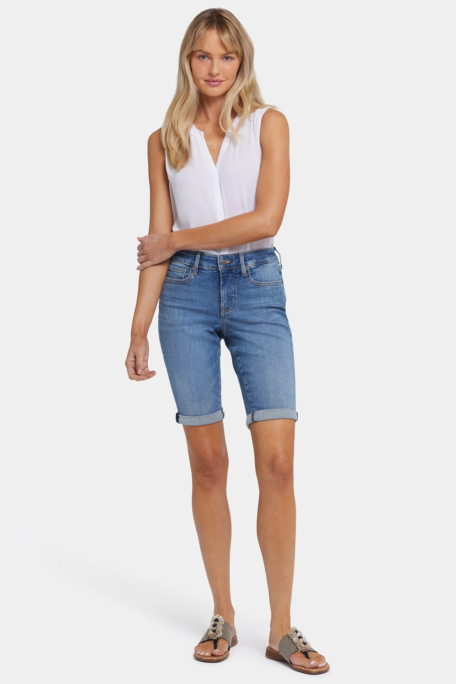 Briella 11 Inch Denim Shorts - Barcelona Breeze - Borderfree