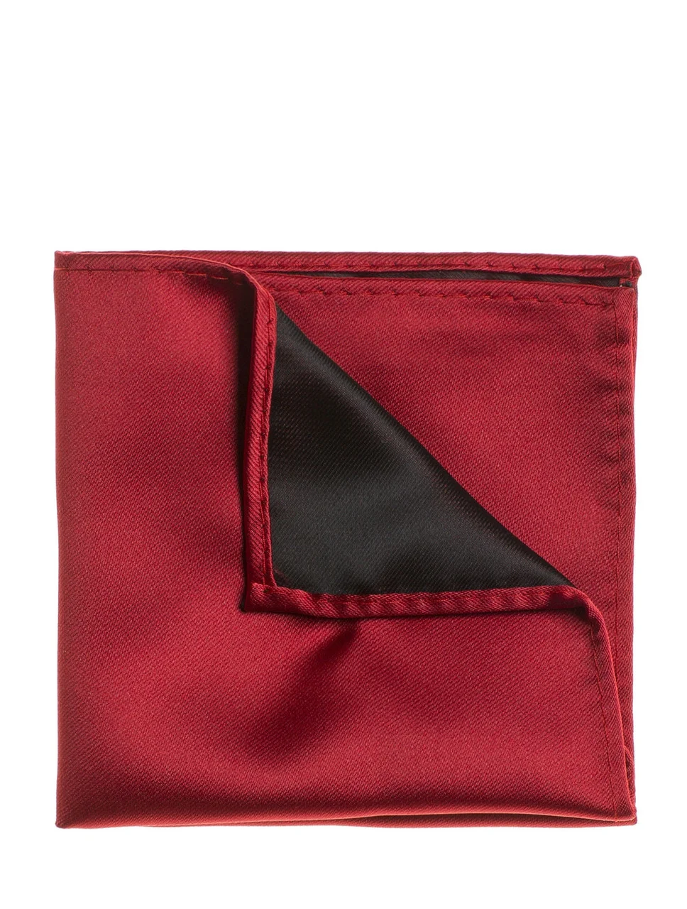 Plain red pocket square - Borderfree
