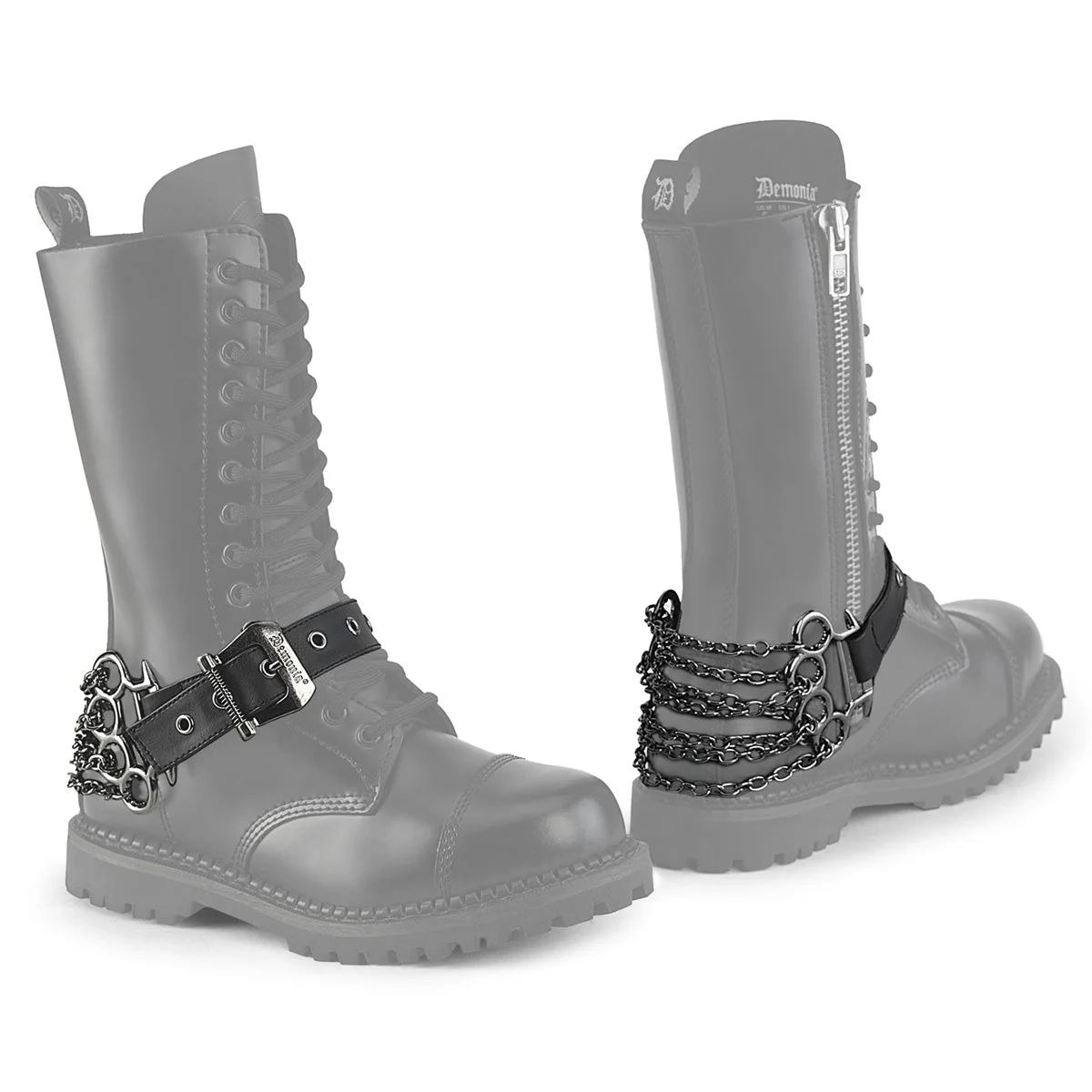 Demonia Chain Boot Harness (Pair) - Borderfree